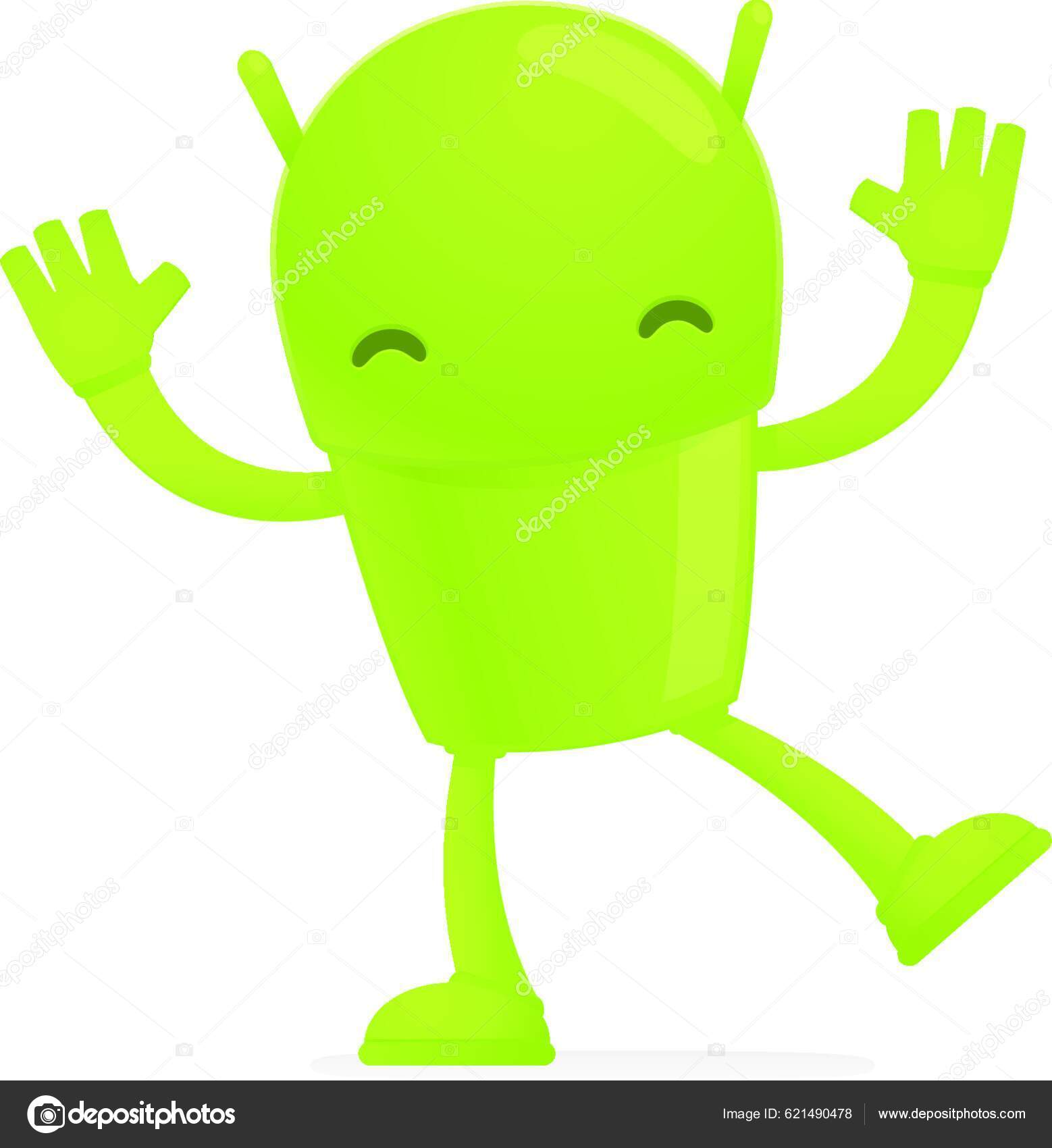 Funny Cartoon Android Vector Illustration Stock Vector by ©YAY_Images ...