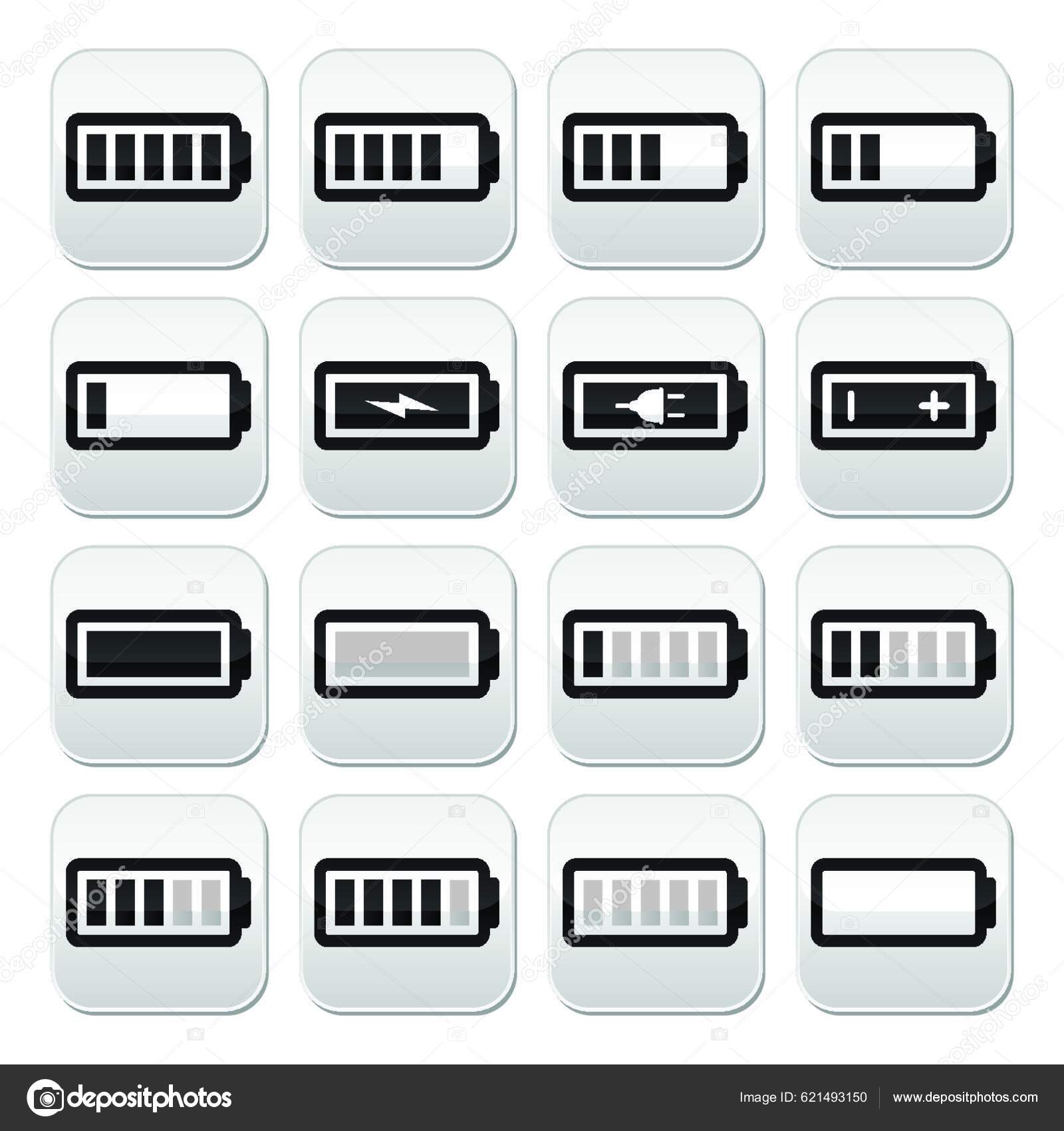 Battery Charge Vector Buttons Set Stock Vector by ©YAY_Images 621493150
