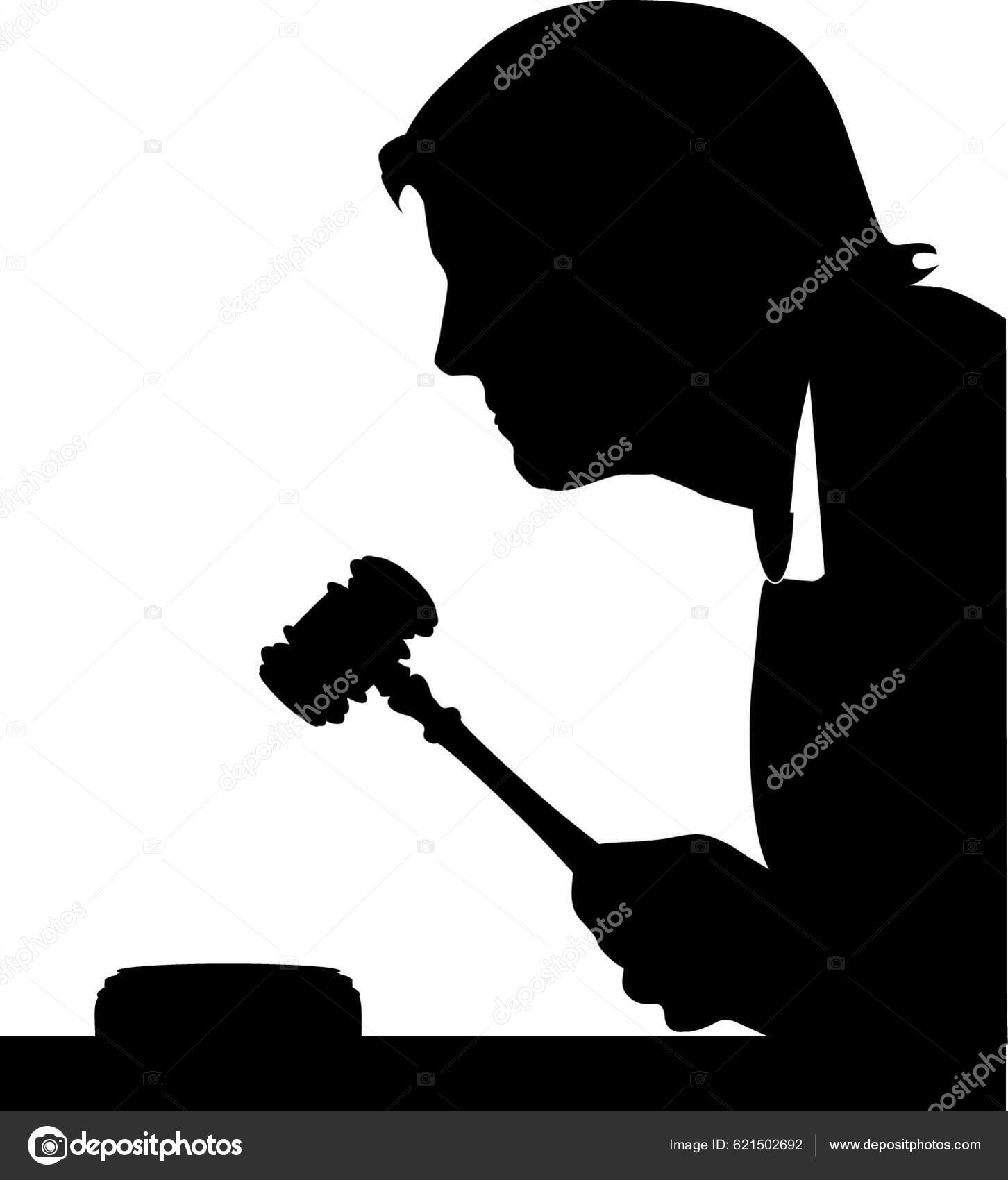 Juez Con Silueta Mazo Vector de stock por ©YAY_Images 621502692