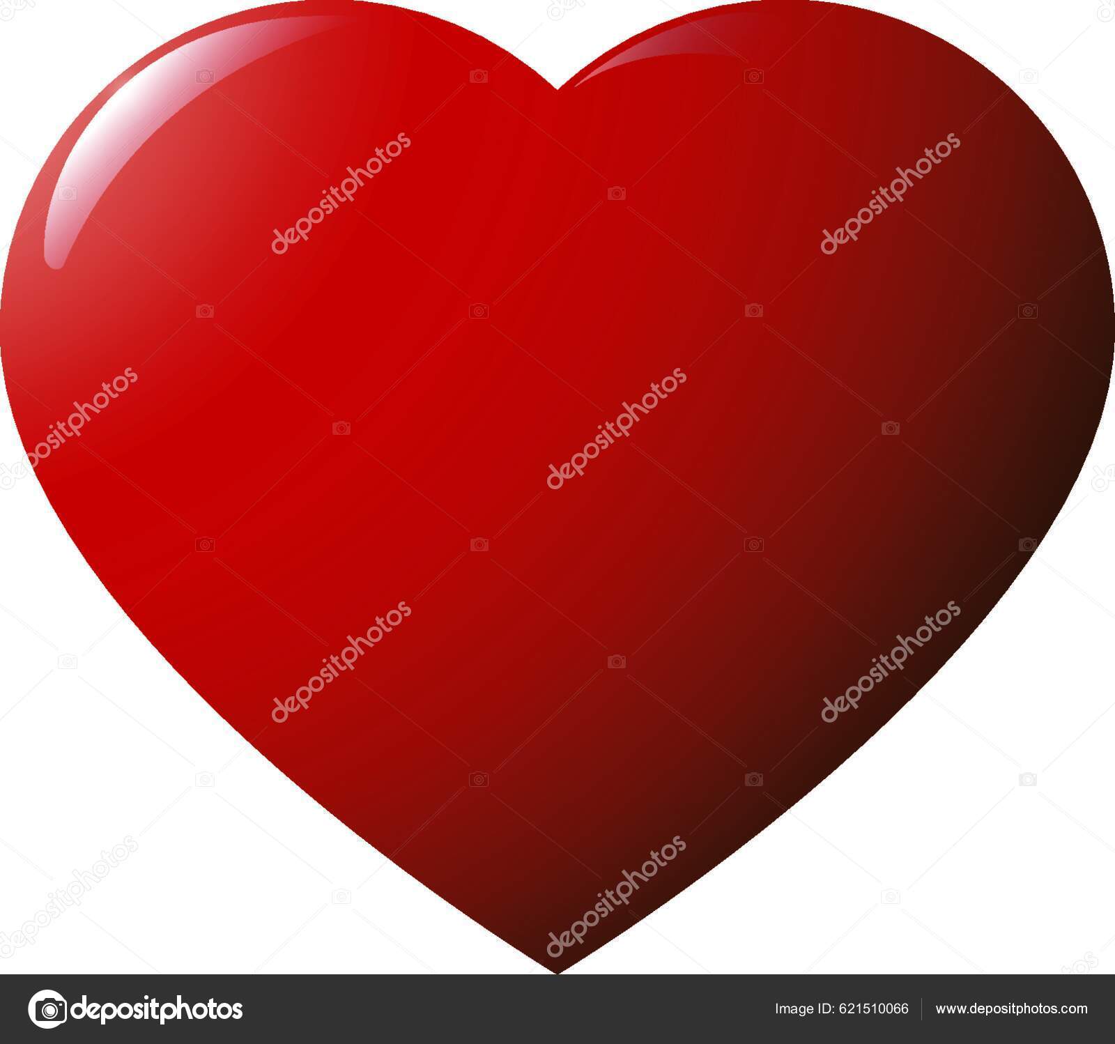 Illustration Red Glossy Heart Stock Vector by ©YAY_Images 621510066