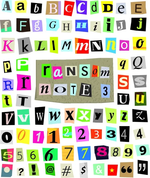 "Vector Ransom Note #3- Cut Paper Letters, Numbers, Symbols" 2023