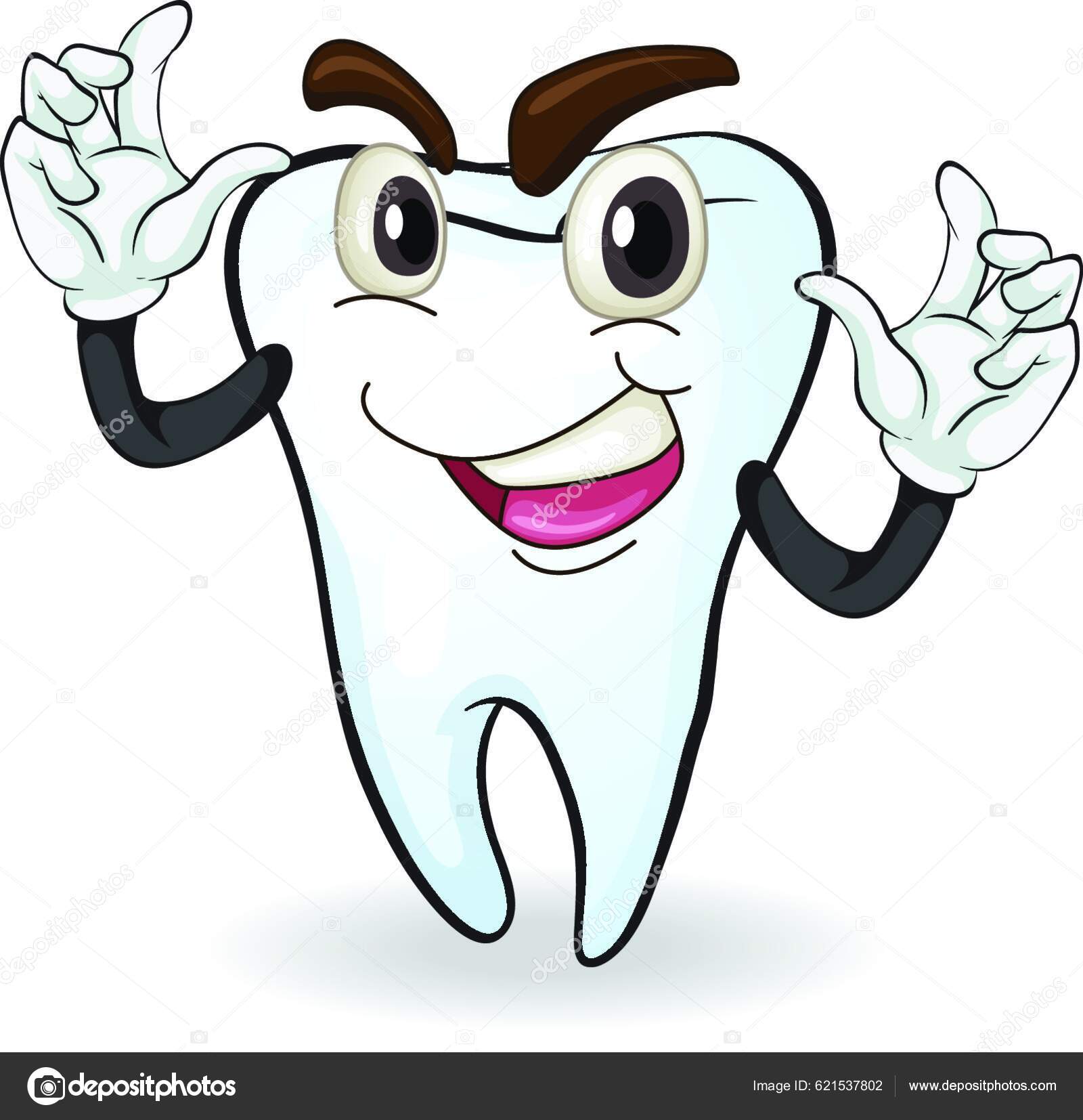 Tooth Cartoon Character Colorful Illustration Stock Vector by ©YAY ...