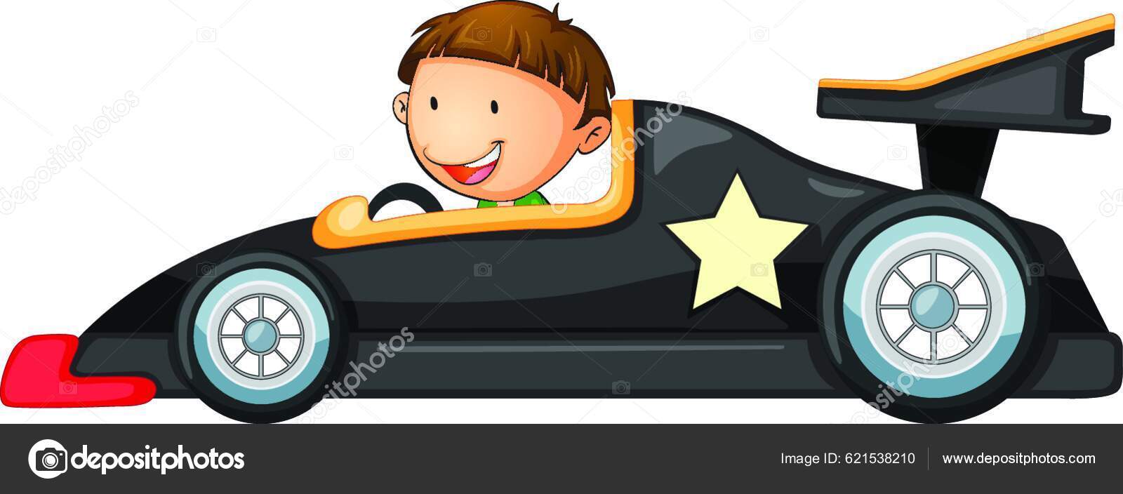 Boy Driving Car Stock Vector by ©YAY_Images 621538210