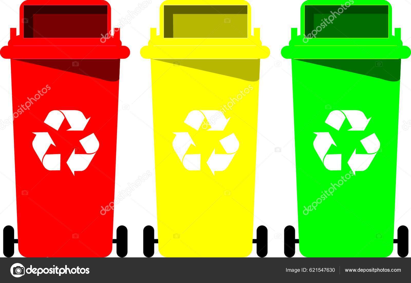 Papelera Reciclaje Ilustración Vectorial Diseño Simple Vector de stock por ©YAY_Images 621547630