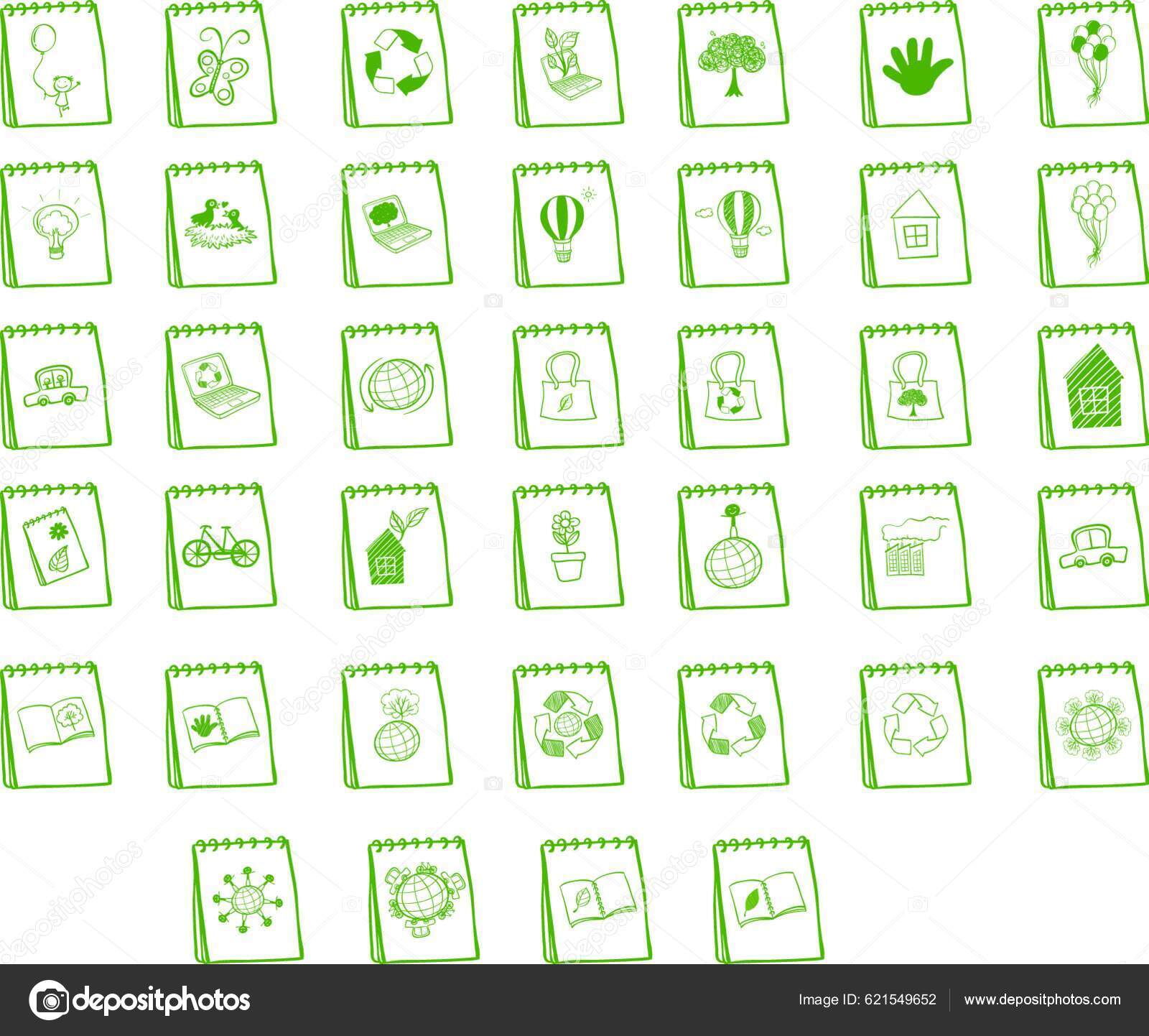 Notebooks Eco Friendly Logo Designs Stock Vector by ©YAY_Images 621549652