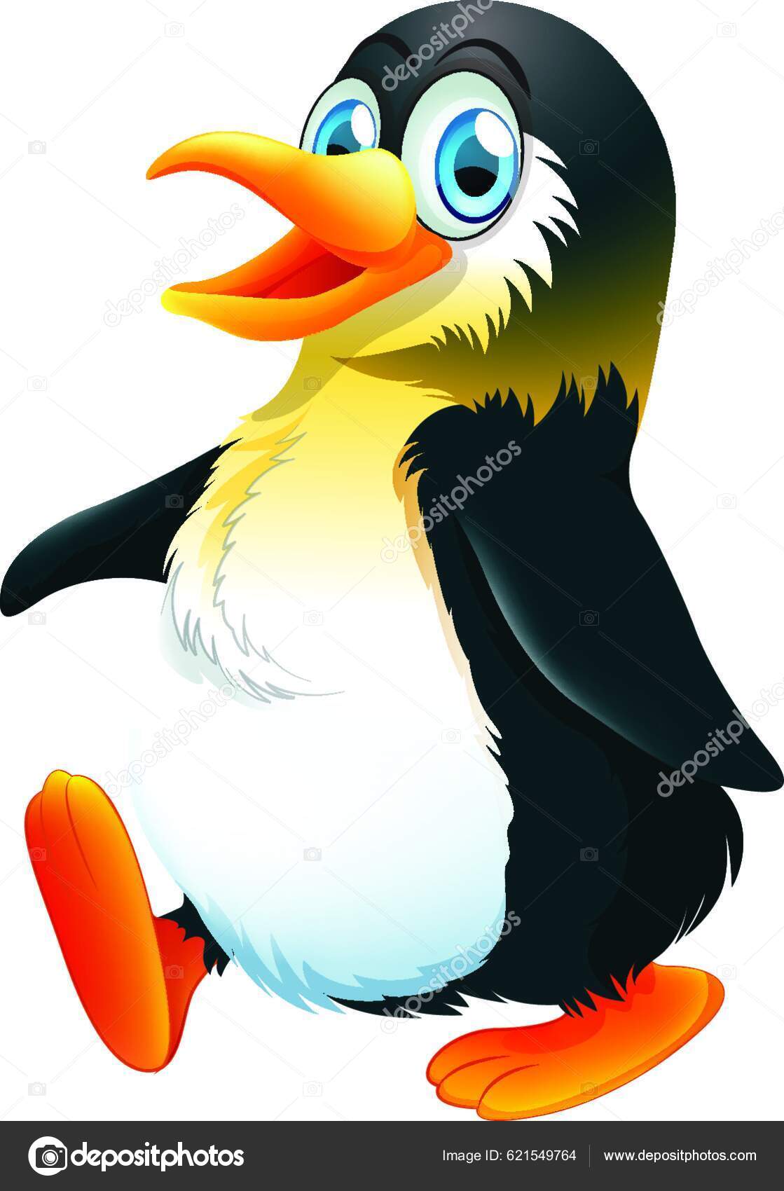 Penguin Walking Vector Illustration Stock Vector by ©YAY_Images 621549764