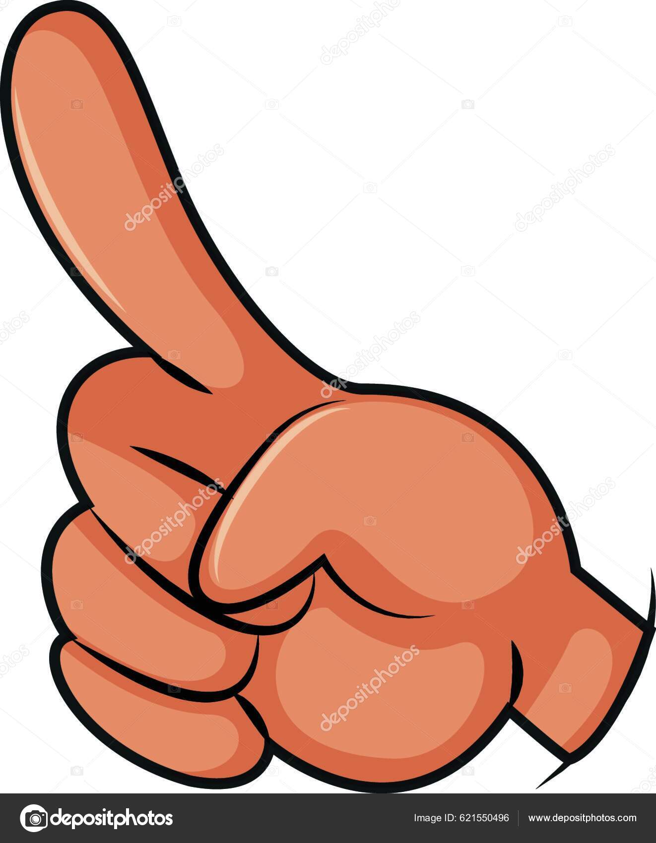Finger Pointing Vector Illustration Simple Design Stock Vector by ©YAY ...