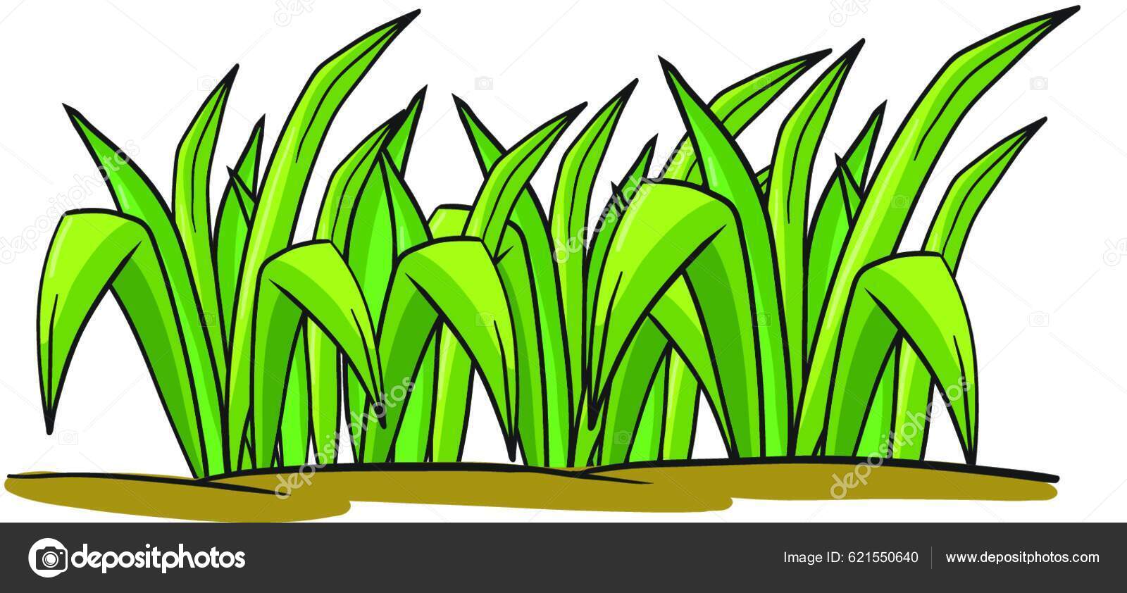 Hierba Ilustración Vectorial Diseño Simple Vector de stock por ©YAY ...