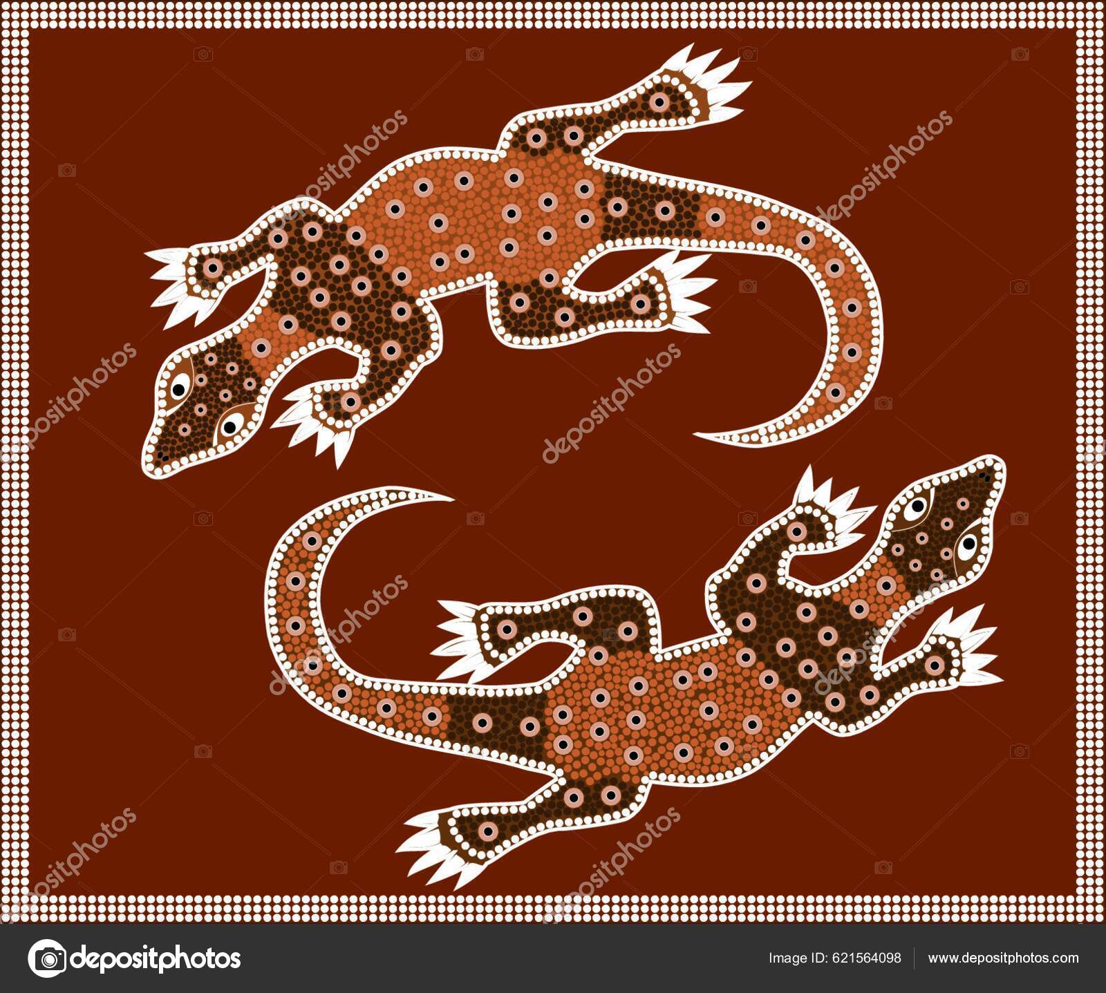 Aboriginal Lizard Painting