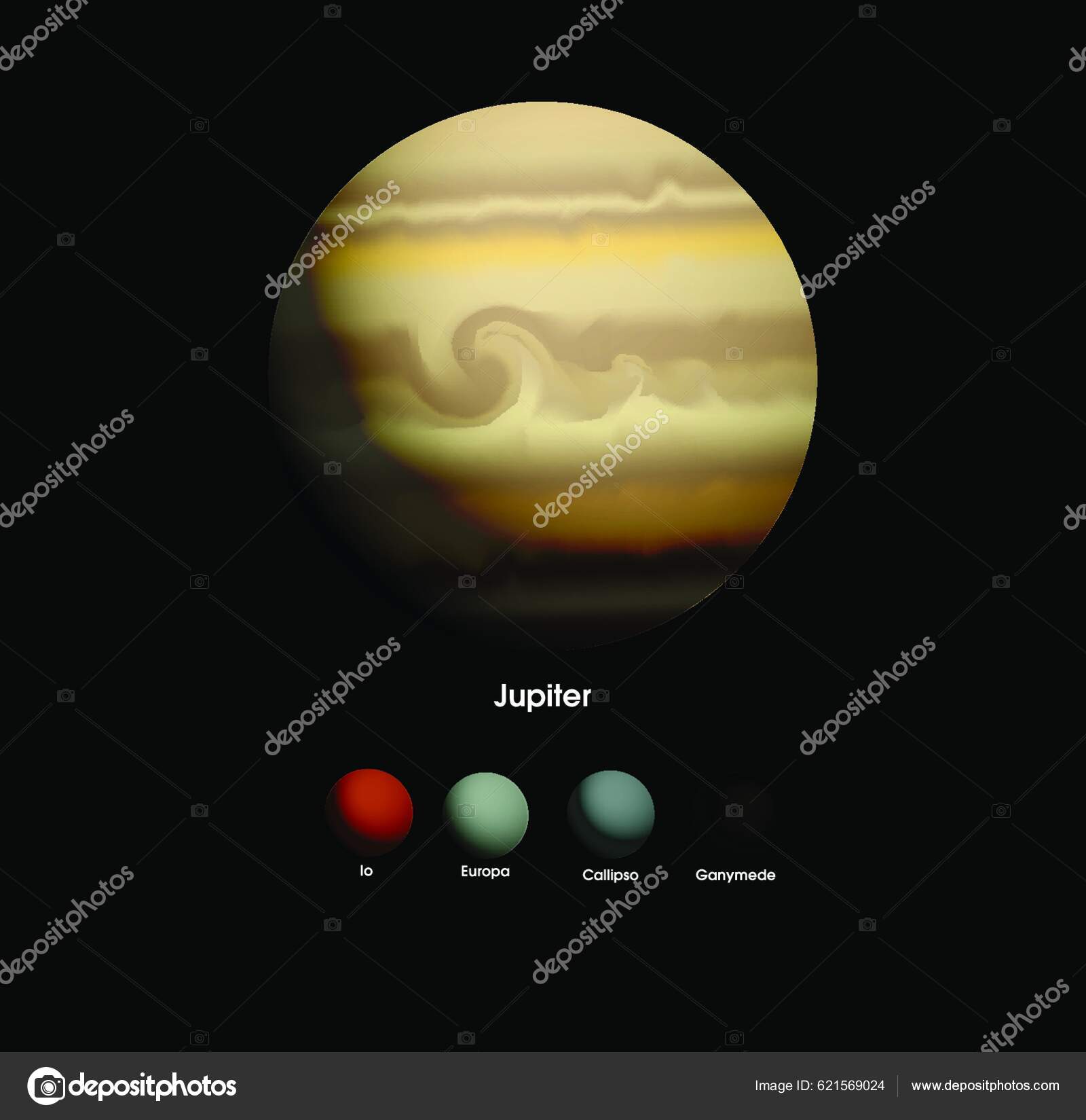 Image vectorielle Jupiter Illustration Vectorielle Design Simple par ...