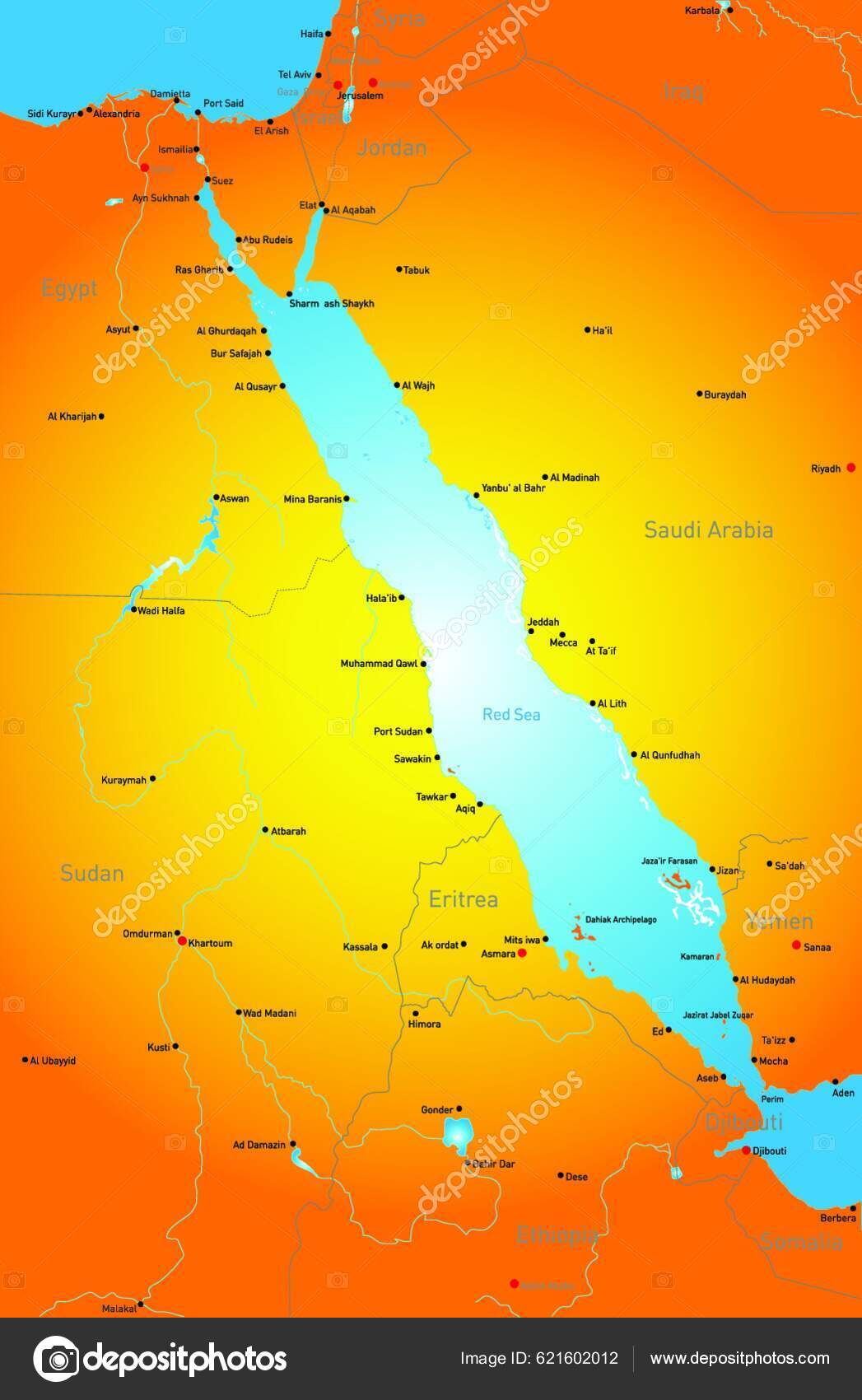 Red Sea Region Graphic Vector Illustration Stock Vector by ©YAY_Images ...