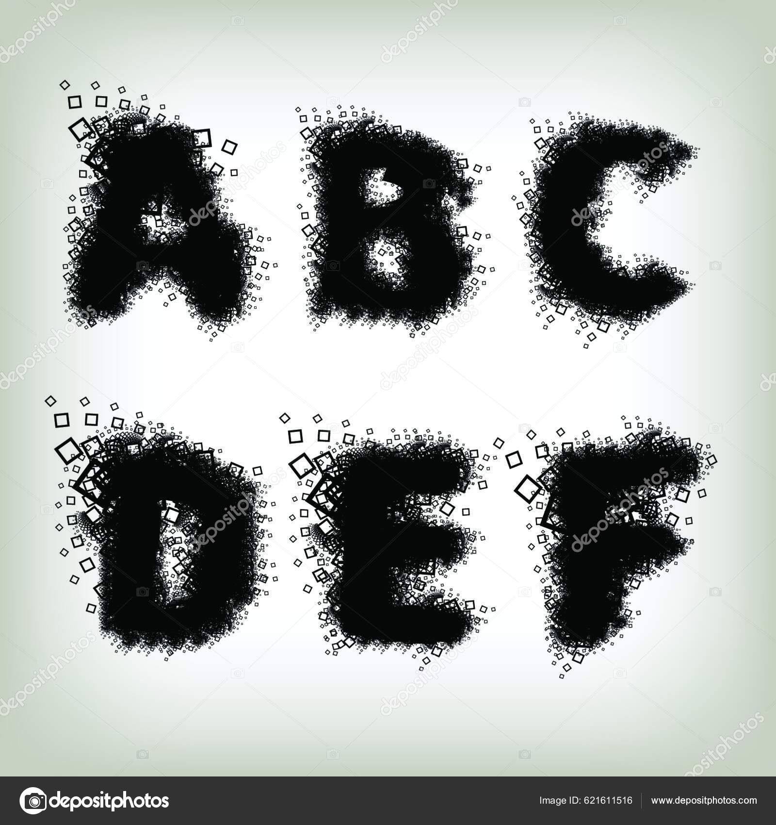 Alfabeto Letras Conjunto Vector Ilustración Vector de stock #621611516 ...