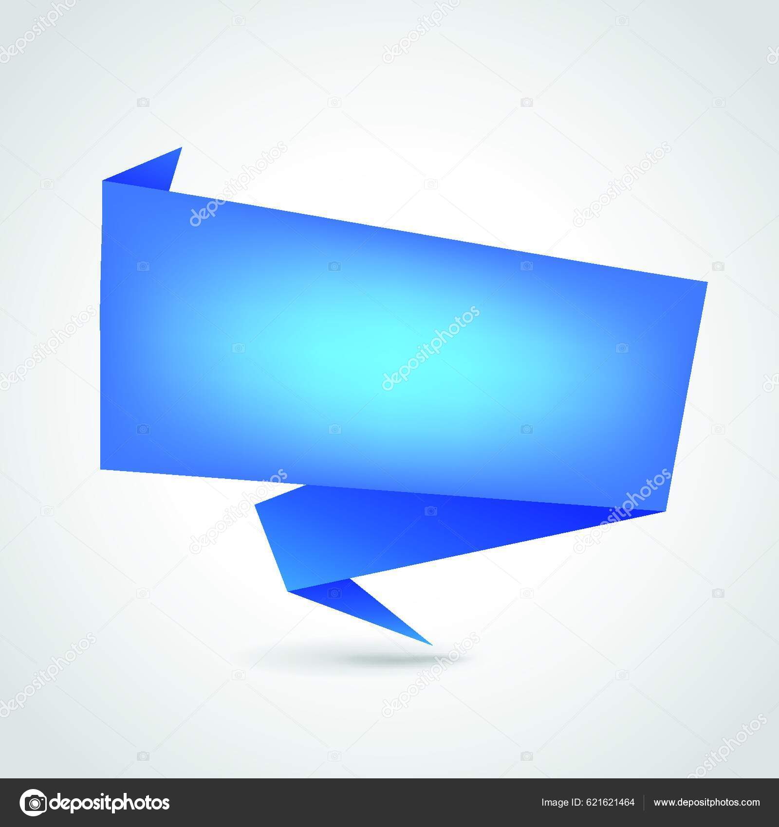 Ilustración Vector Origami Azul Vector de stock por ©YAY_Images 621621464