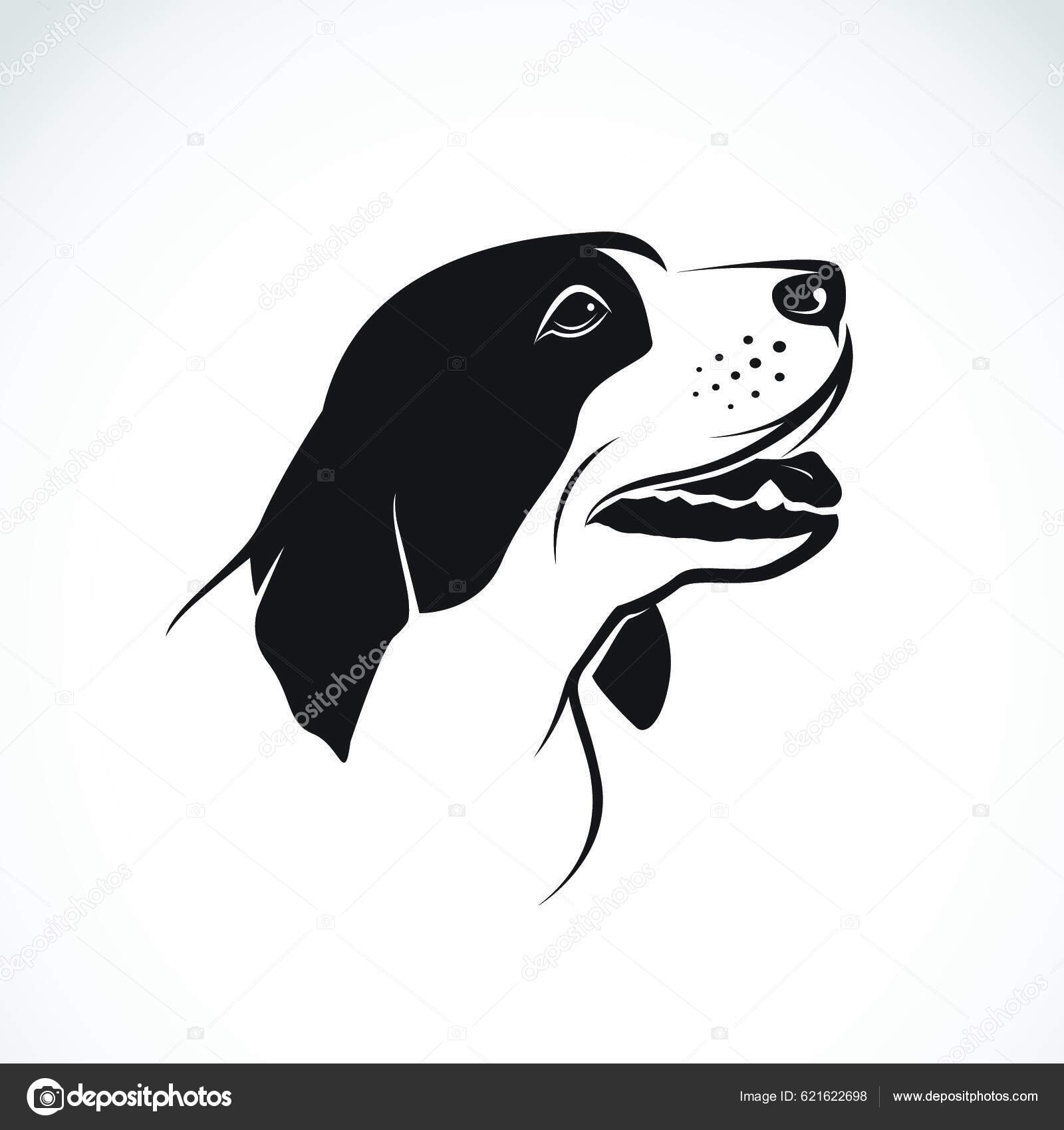 Imagen Vectorial Perro Sobre Fondo Blanco Vector de stock por ©YAY ...