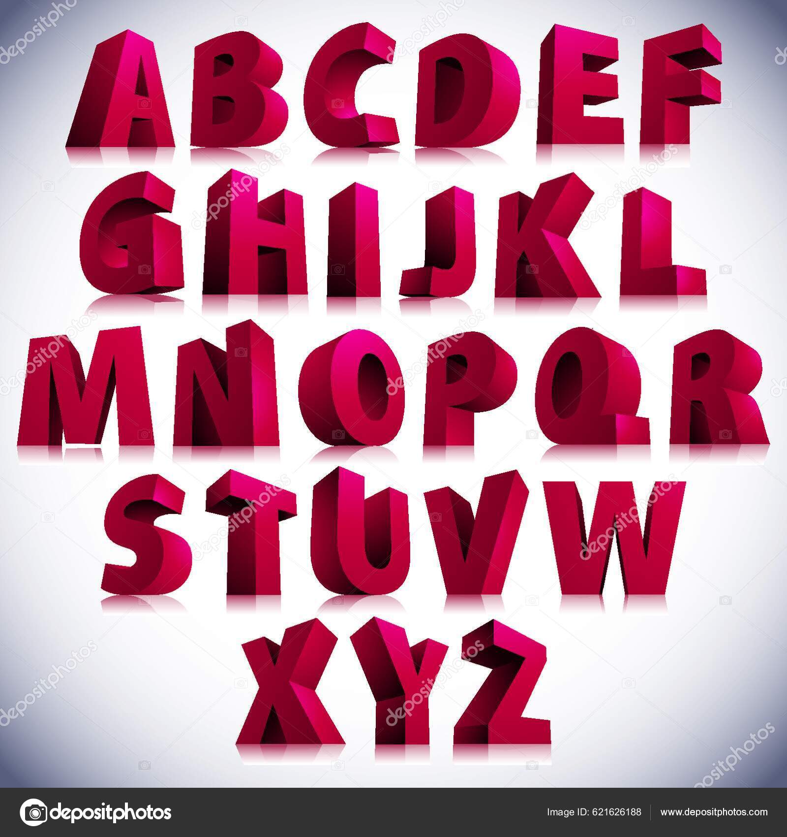 Fuente Grandes Letras Rojas Pie Vector de stock #621626188 de ©YAY_Images