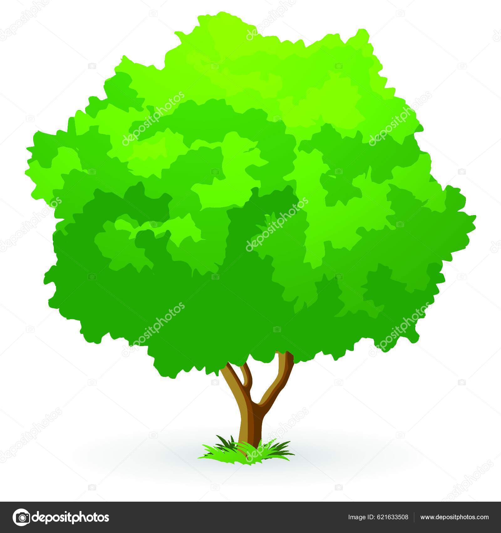 Illustration Green Tree Stock Vector by ©YAY_Images 621633508