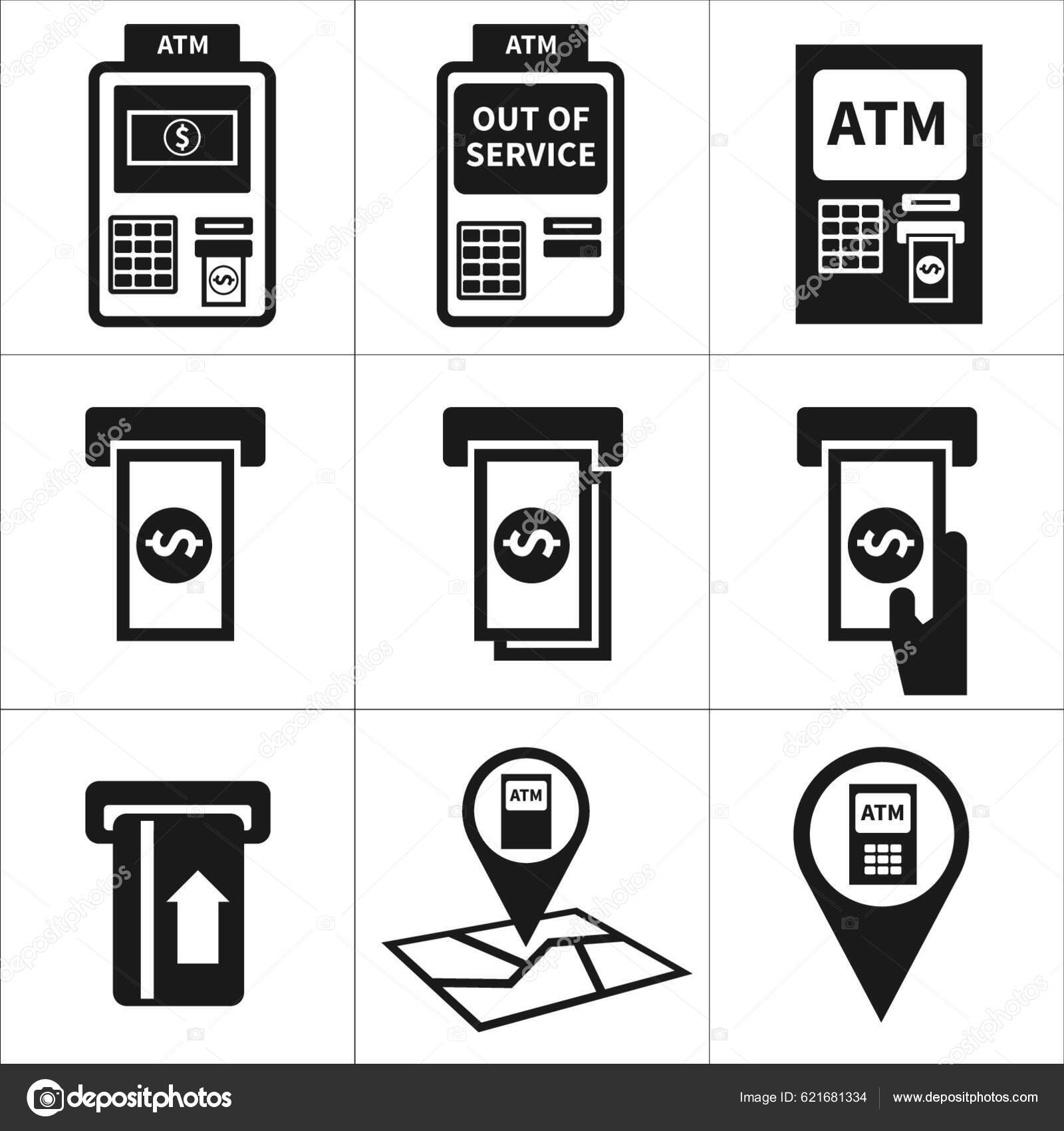 Atm Icon Set Vector Illustration Simple Design Stock Vector by ©YAY ...