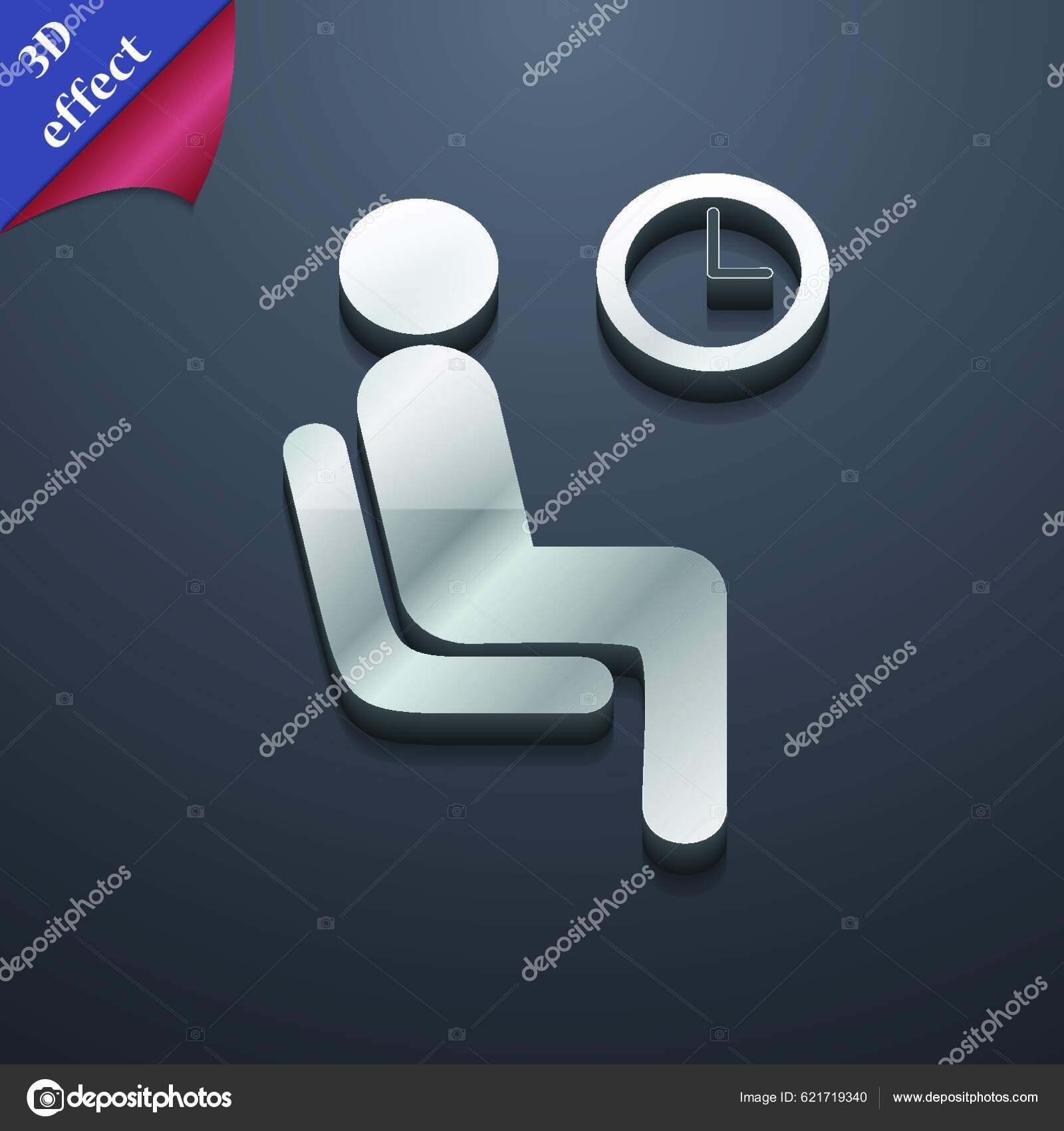 Waiting Icon Symbol Style Trendy Modern Design Space Your Text Stock ...