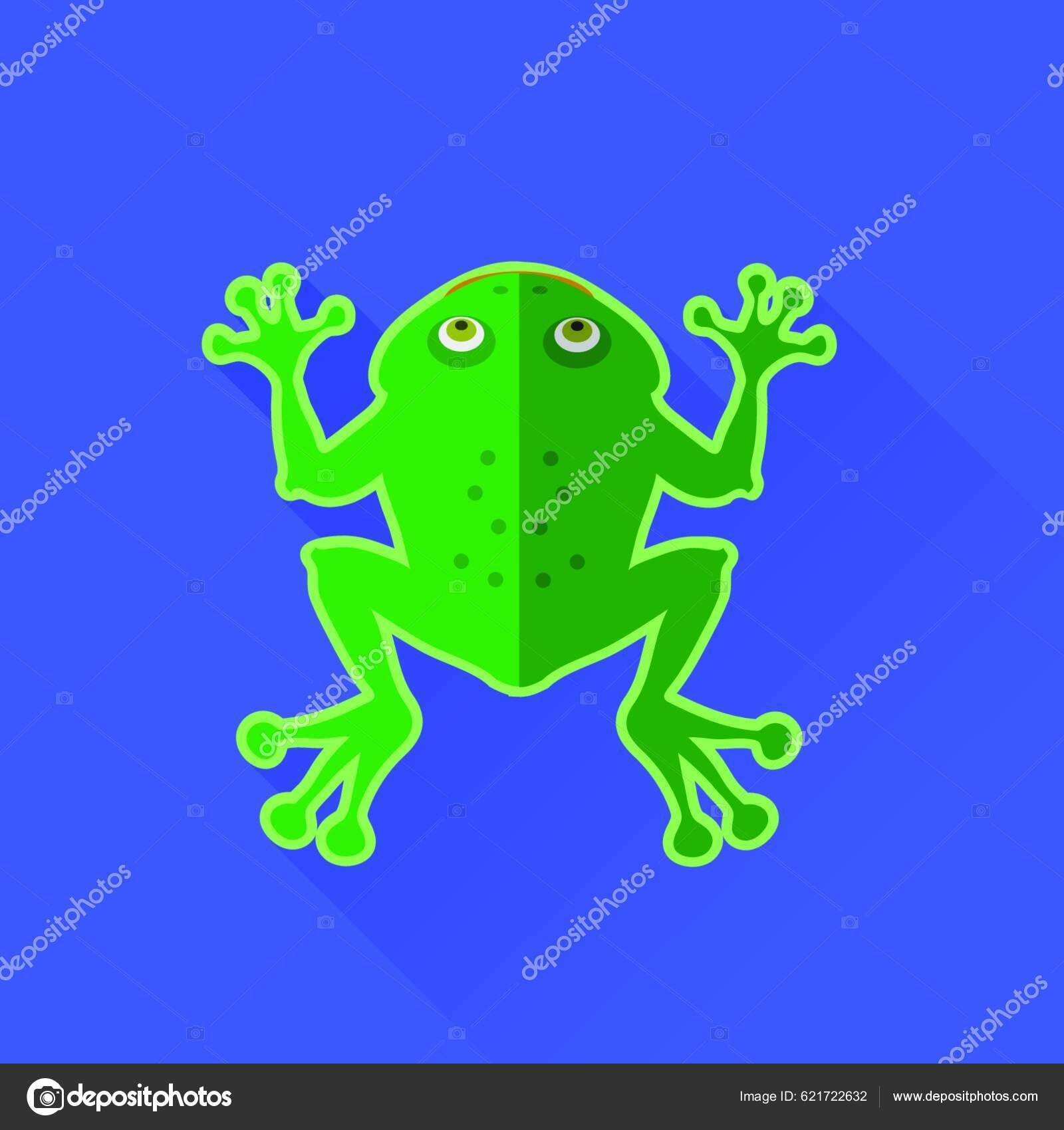 Green Frog Vector Illustration Simple Design Stock Vector by ©YAY ...