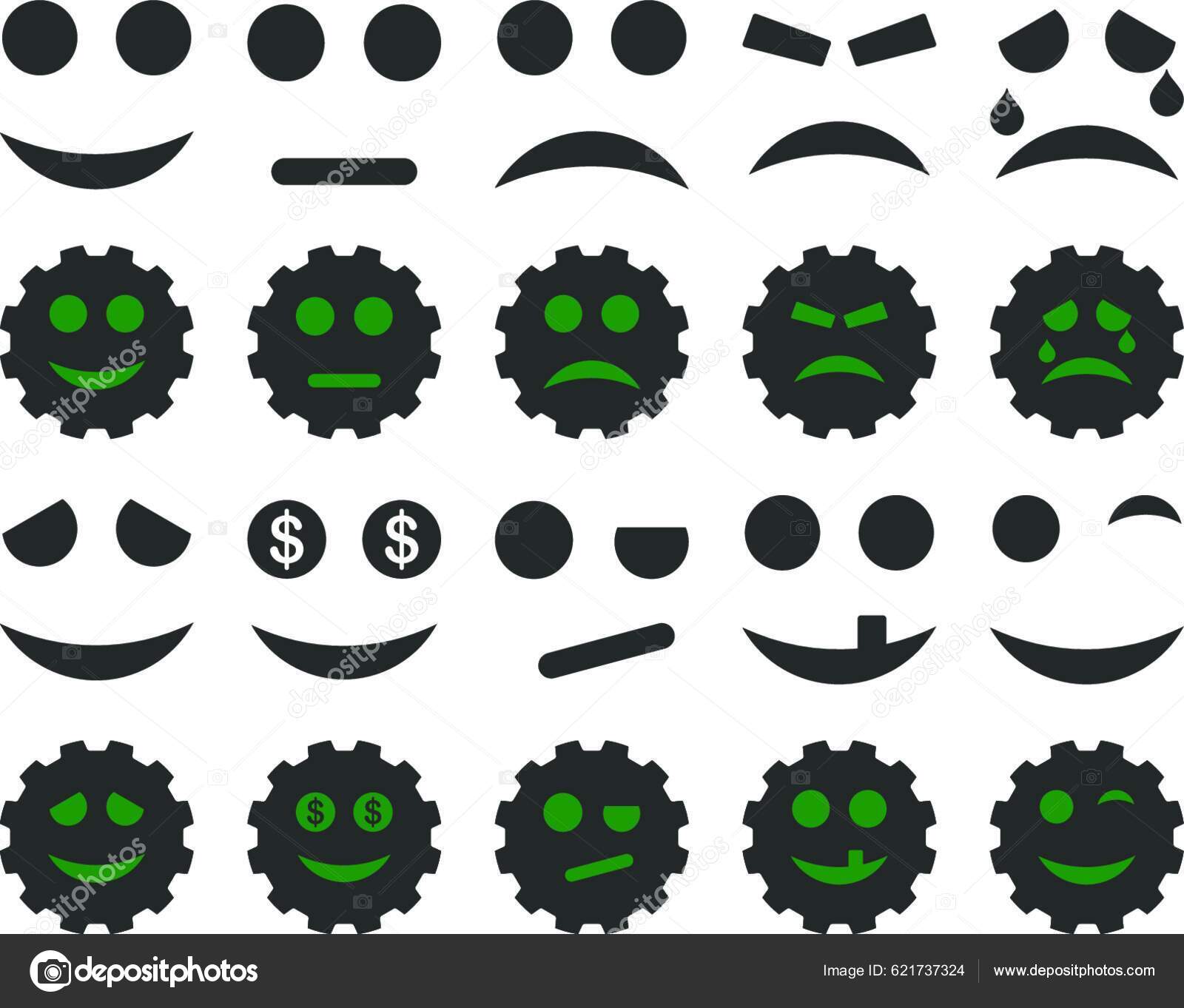 Tools Gears Smiles Emoticons Icons Stock Vector by ©YAY_Images 621737324