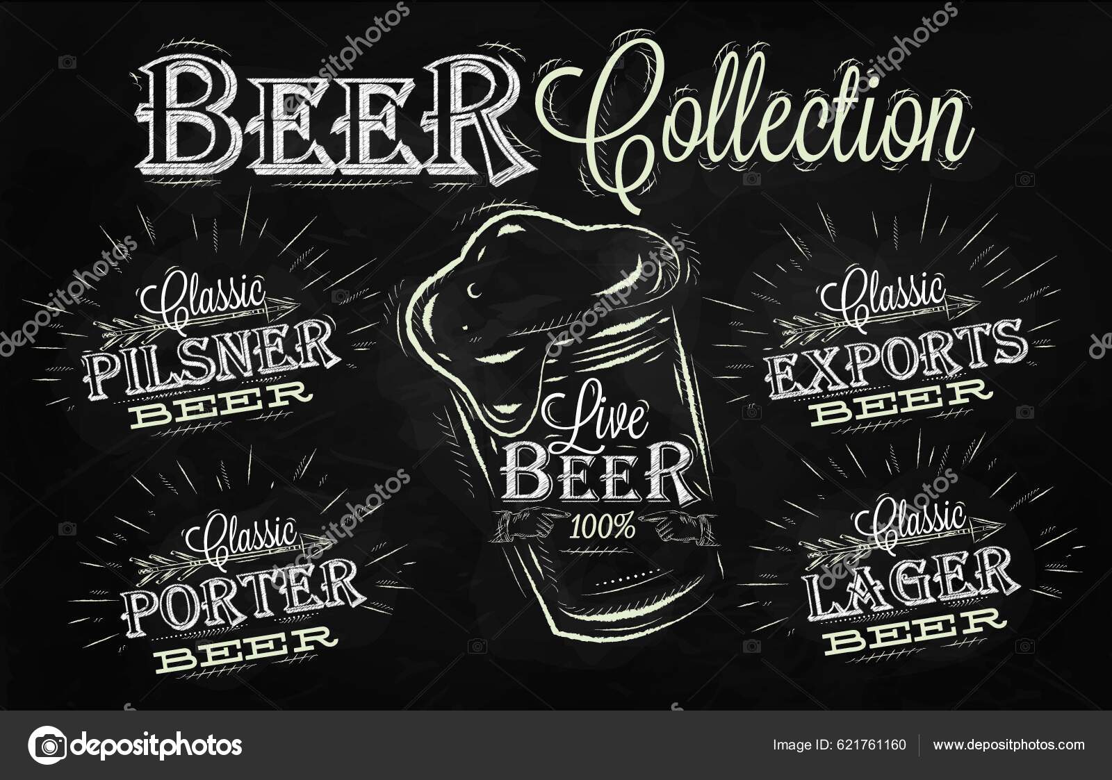 Beer Elements Vector Illustration Stock Vector By ©yayimages 621761160
