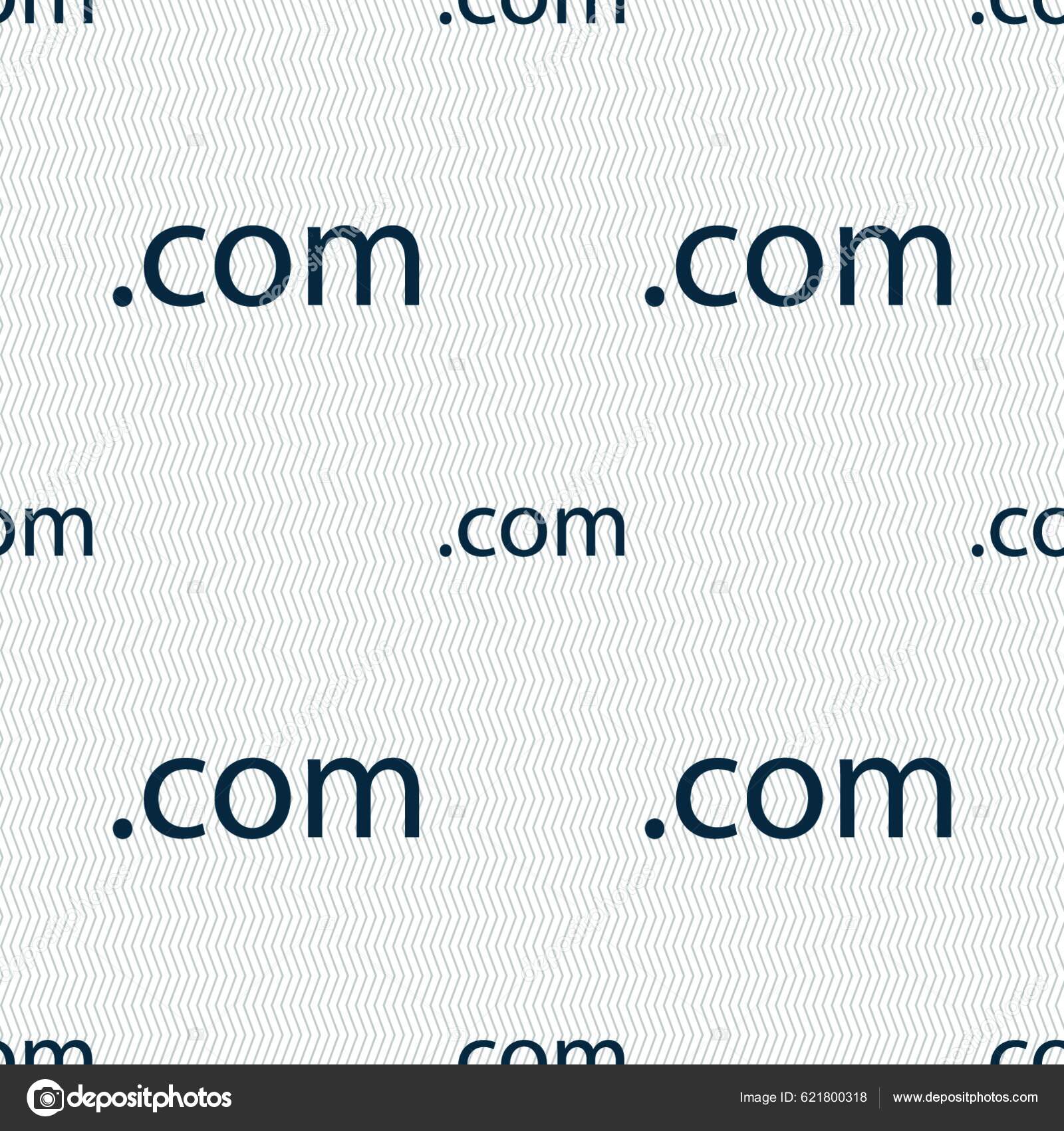Domain Com Sign Icon Top Level Internet Domain Symbol Seamless Stock ...