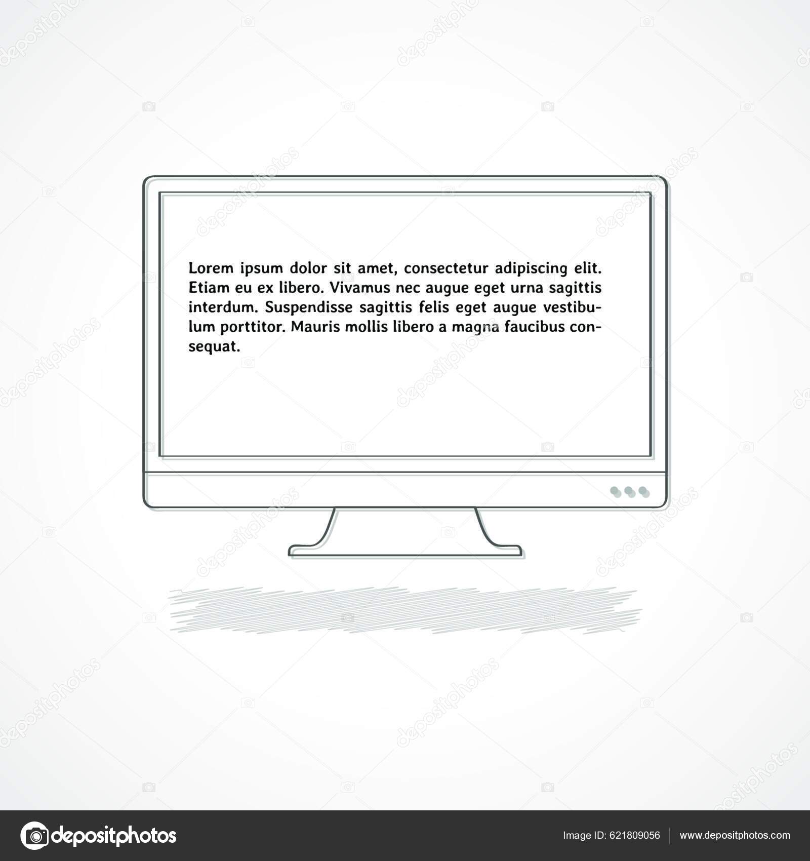 Monitor Sample Text Stock Vector by ©YAY_Images 621809056