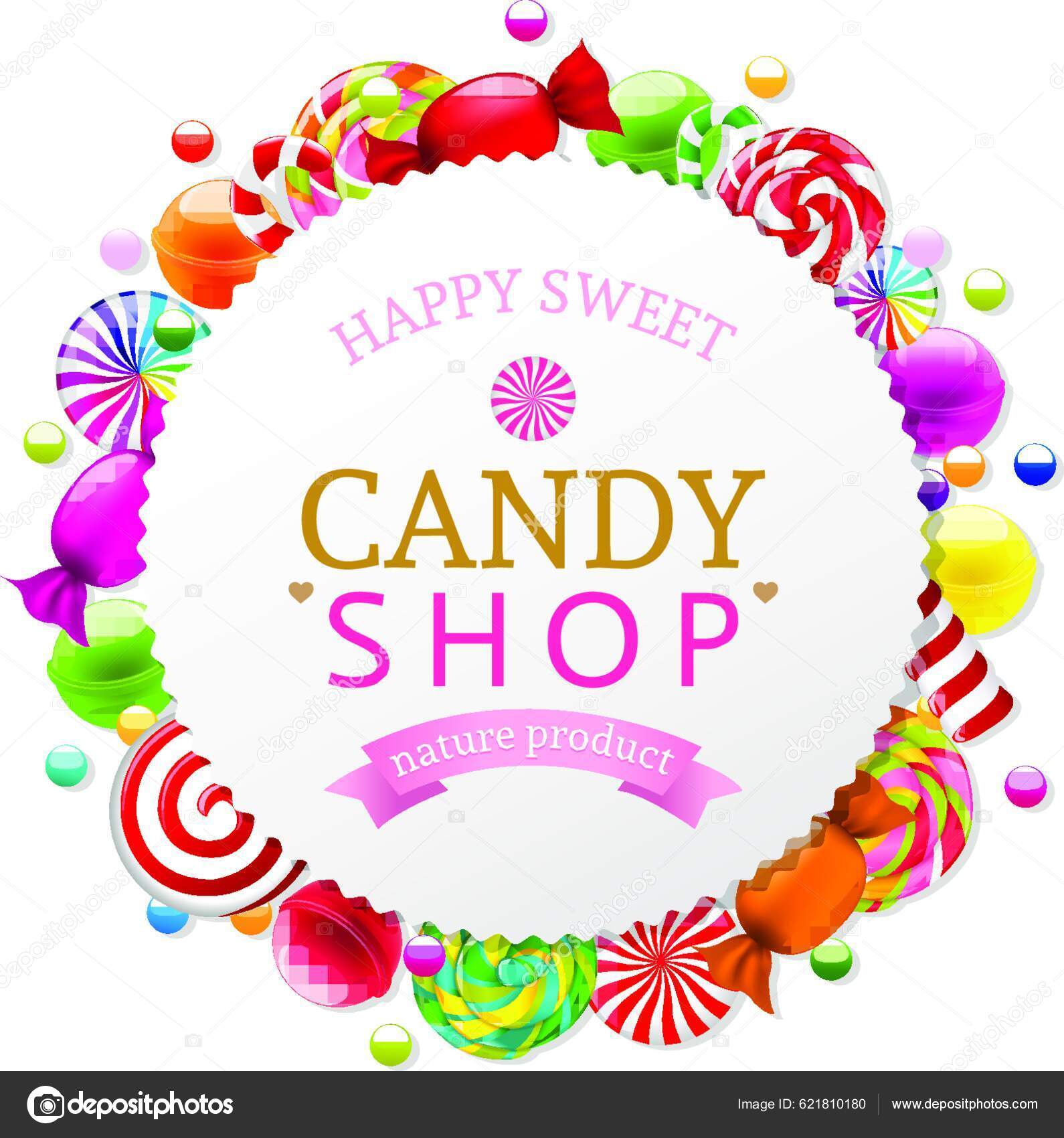 Candy Poster Colorful Vector Illustration Stock Vector by ©YAY_Images ...