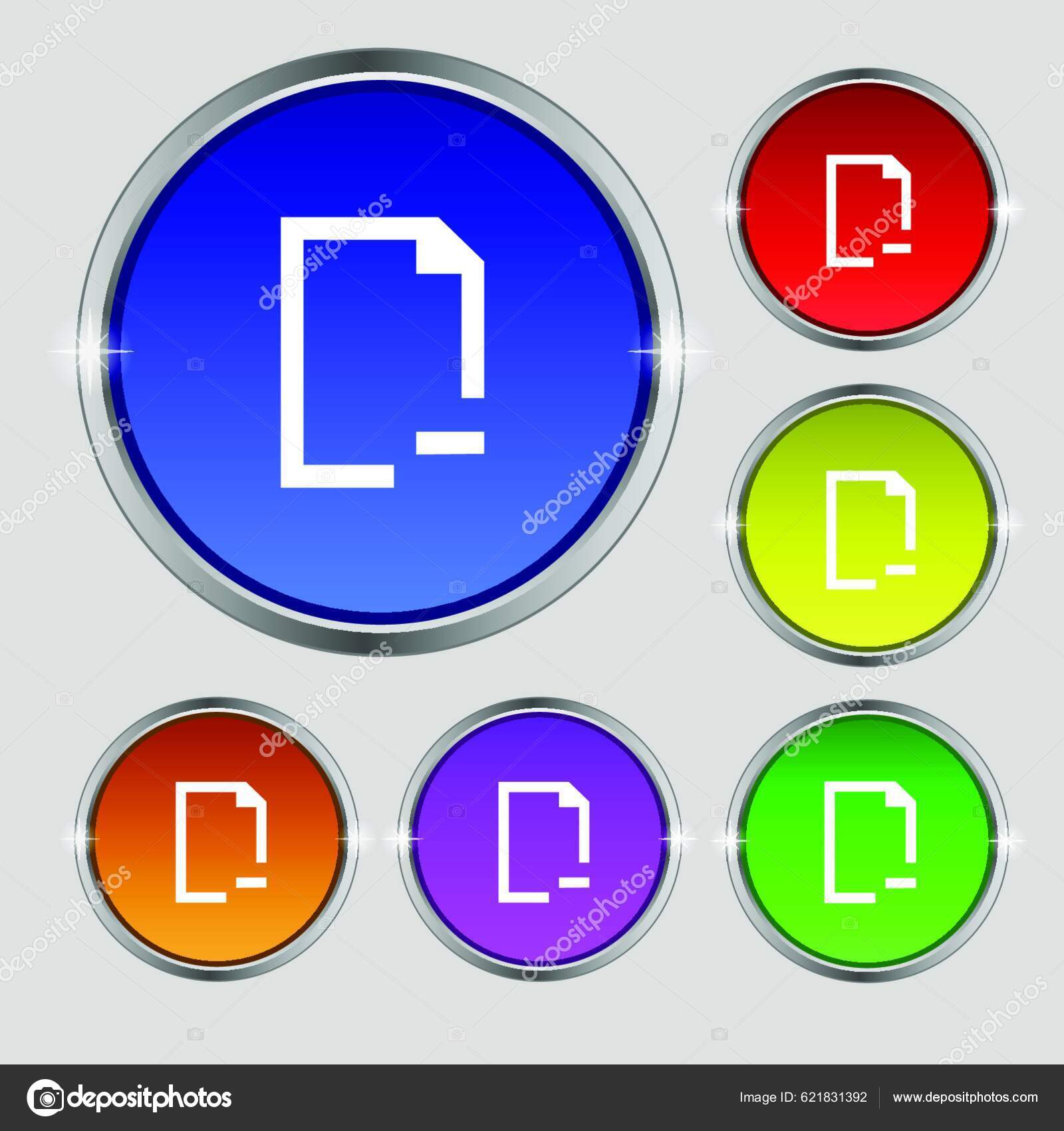 Remove Folder Icon Sign Symbol Bright Colourful Buttons Vector Stock Vector by ©YAY_Images 621831392