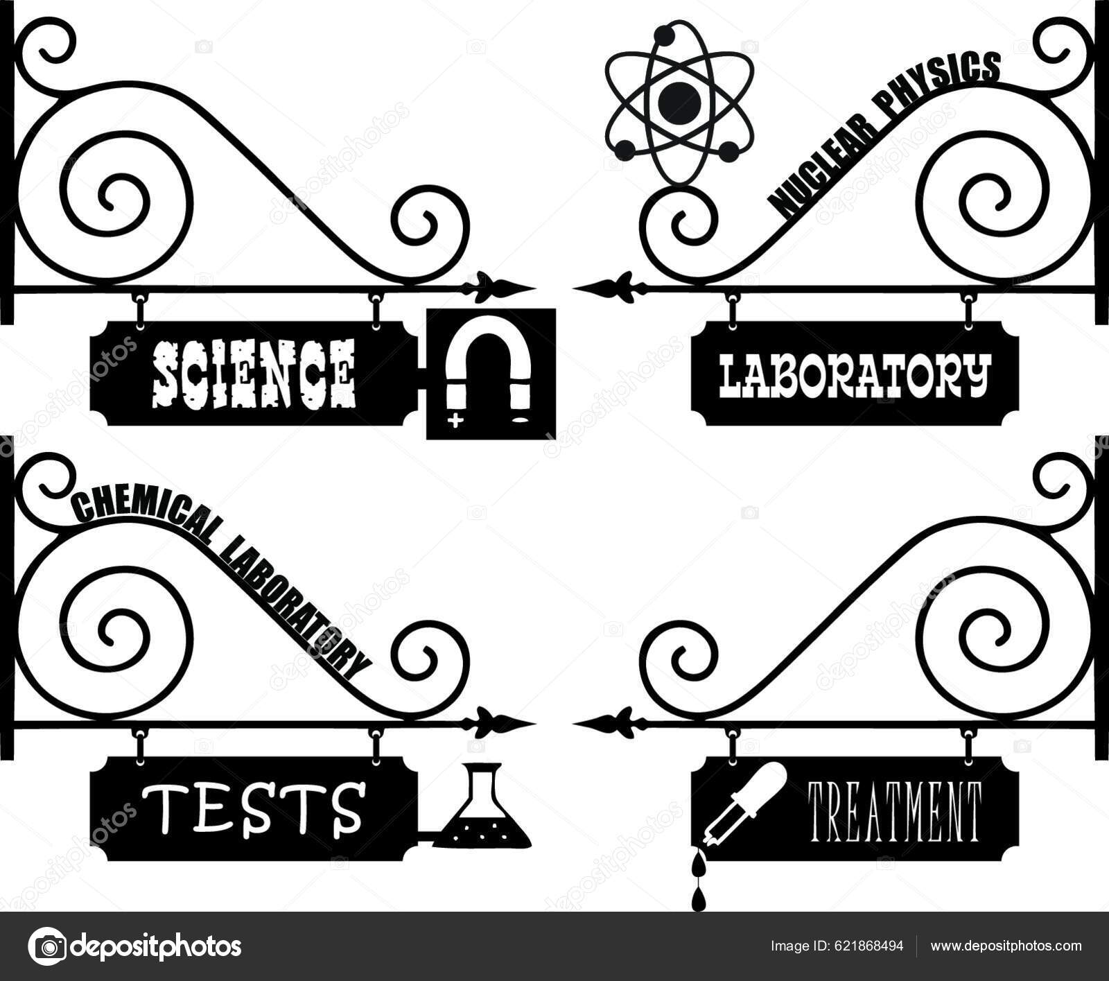 Street Signs Research Stations Stock Vector by ©YAY_Images 621868494