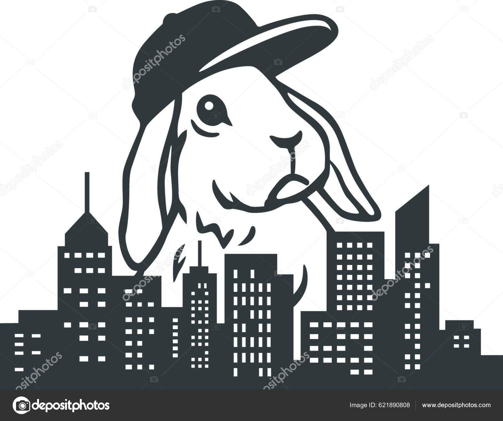 Illustration Urban Rabbit Stock Vector by ©YAY_Images 621890808