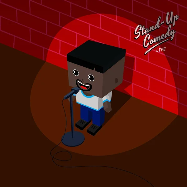 Stand Comedy Isometric Block Cartoon Vector de stock por ©YAY_Images ...