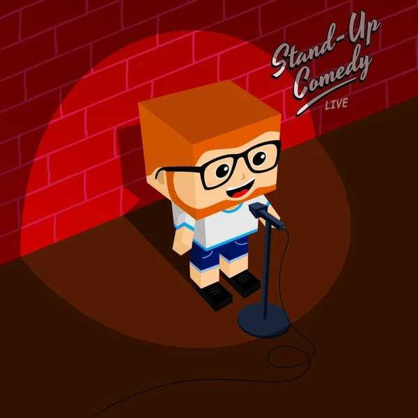 Stand Comedy Isometric Block Cartoon Stock Vector by ©YAY_Images 621875674