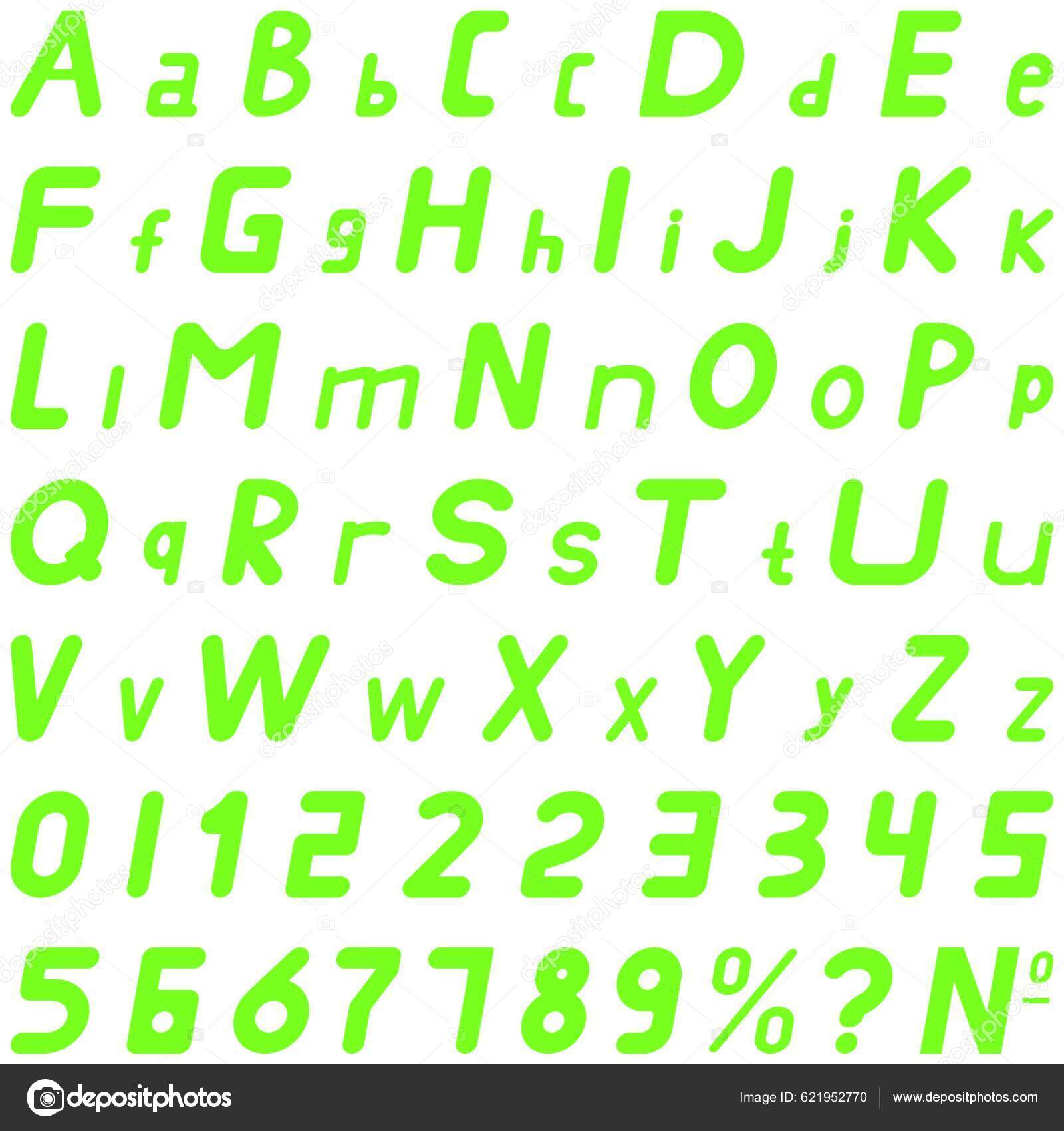 Green Fonts Soft Sloping Style Hand Work Commerce Vector de stock #621952770 de ©YAY_Images