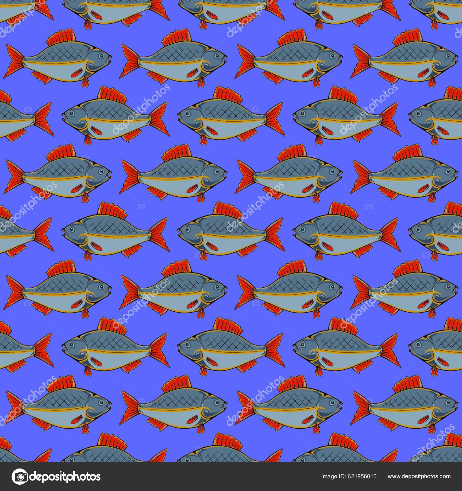 Seamless Fish Pattern Vector Illustration Stock Vector by ©YAY_Images ...