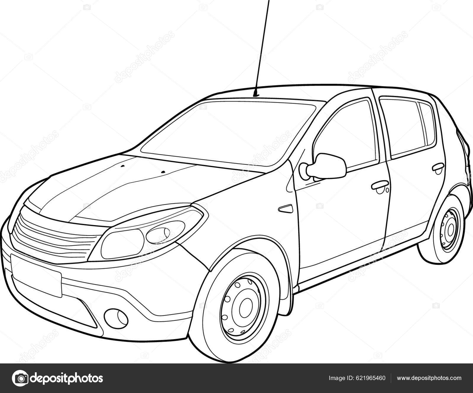 Modern Car Technical Draw Stock Vector by ©YAY_Images 621965460