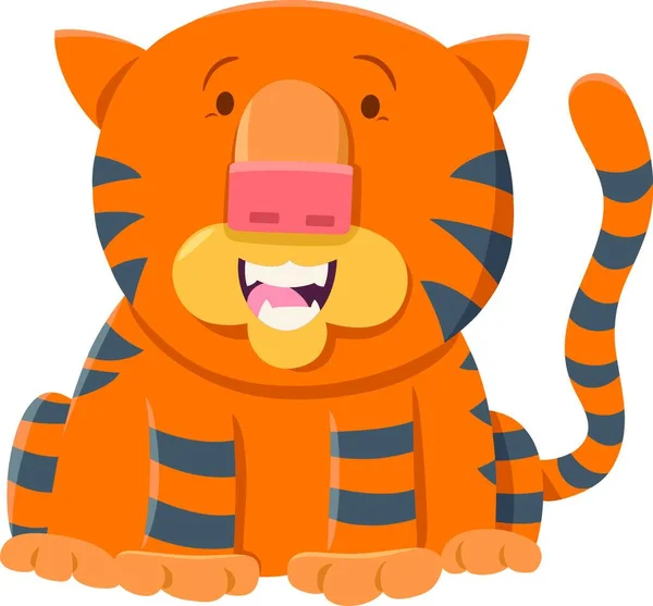 Tiger Cute Portrait Name Smiley Cartoon Shape Animal Isolated Vector ...