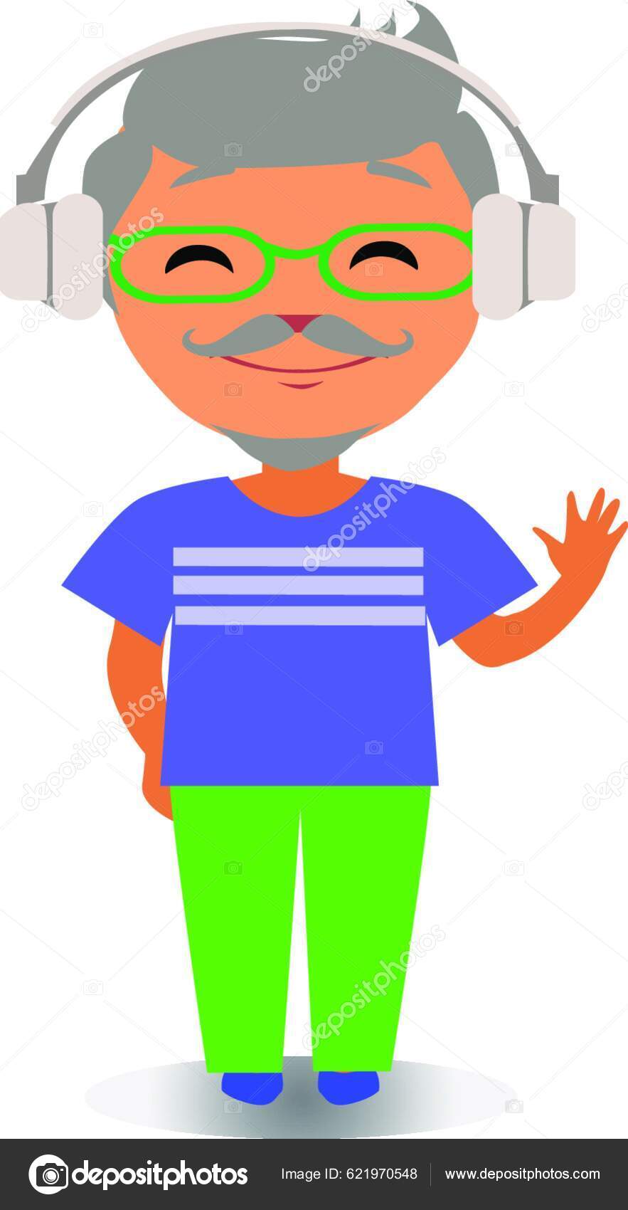 Happy Smiling Laughing Avatar Cartoon Character Flat Vector Stock ...