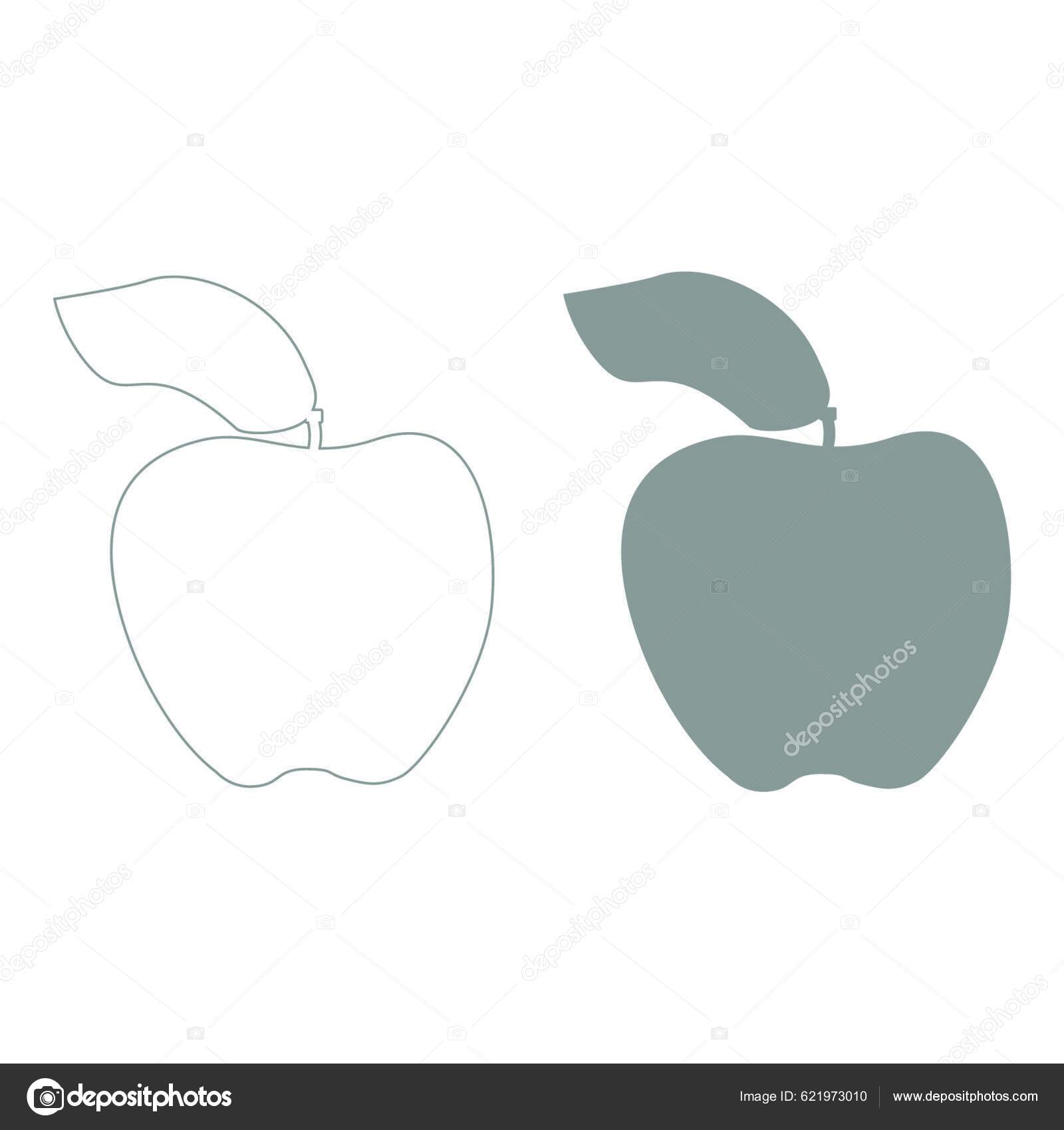 Apple Grey Color Icon Stock Vector by ©YAY_Images 621973010