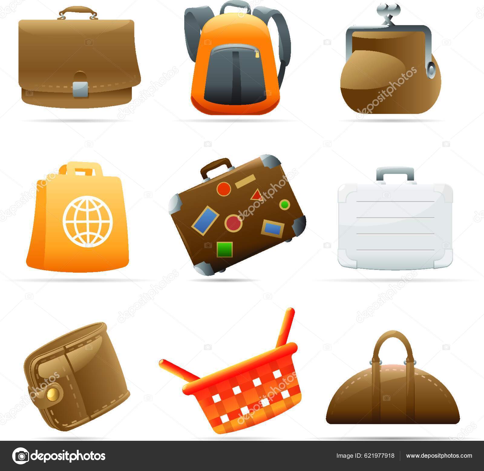 Icons Bags Vector Illustration Stock Vector by ©YAY_Images 621977918