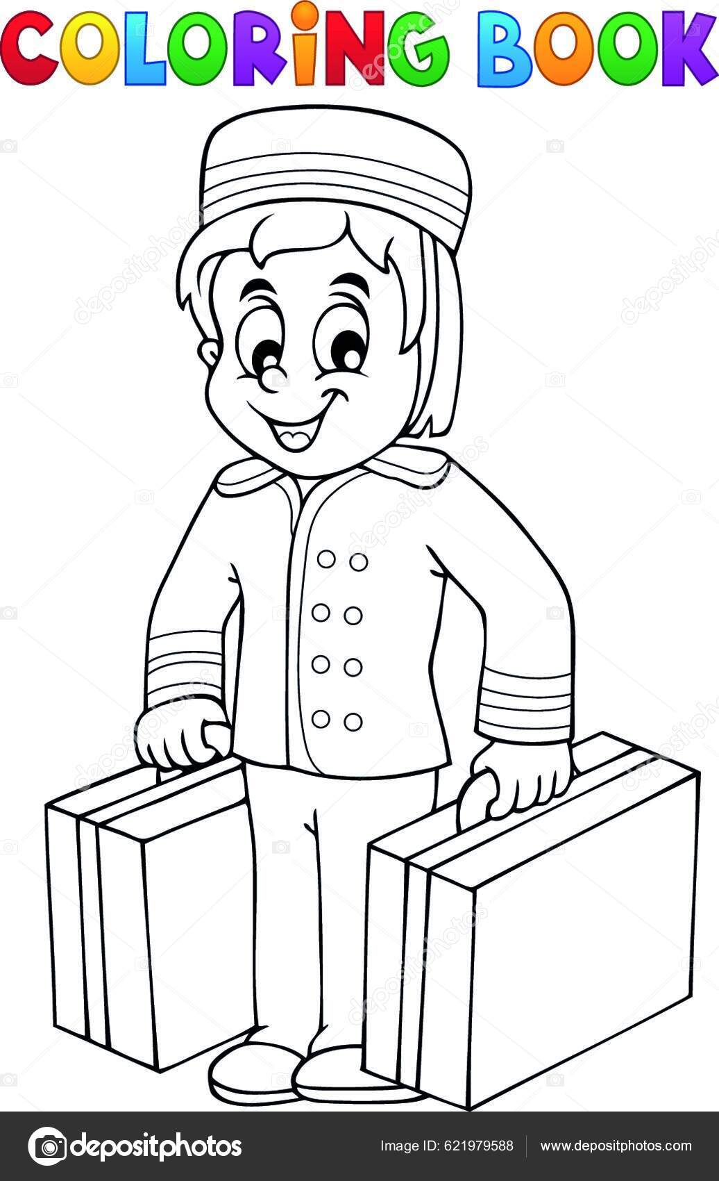 Coloring Book Hall Porter Theme Stock-Vektorbild von ©YAY_Images 621979588