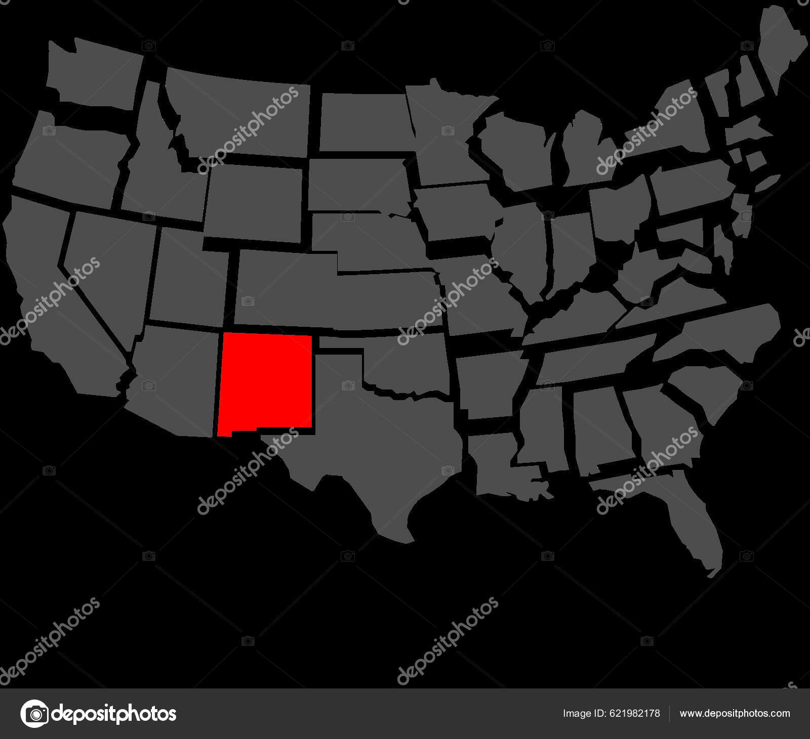 State New Mexico Map Usa Stock Vector by ©YAY_Images 621982178
