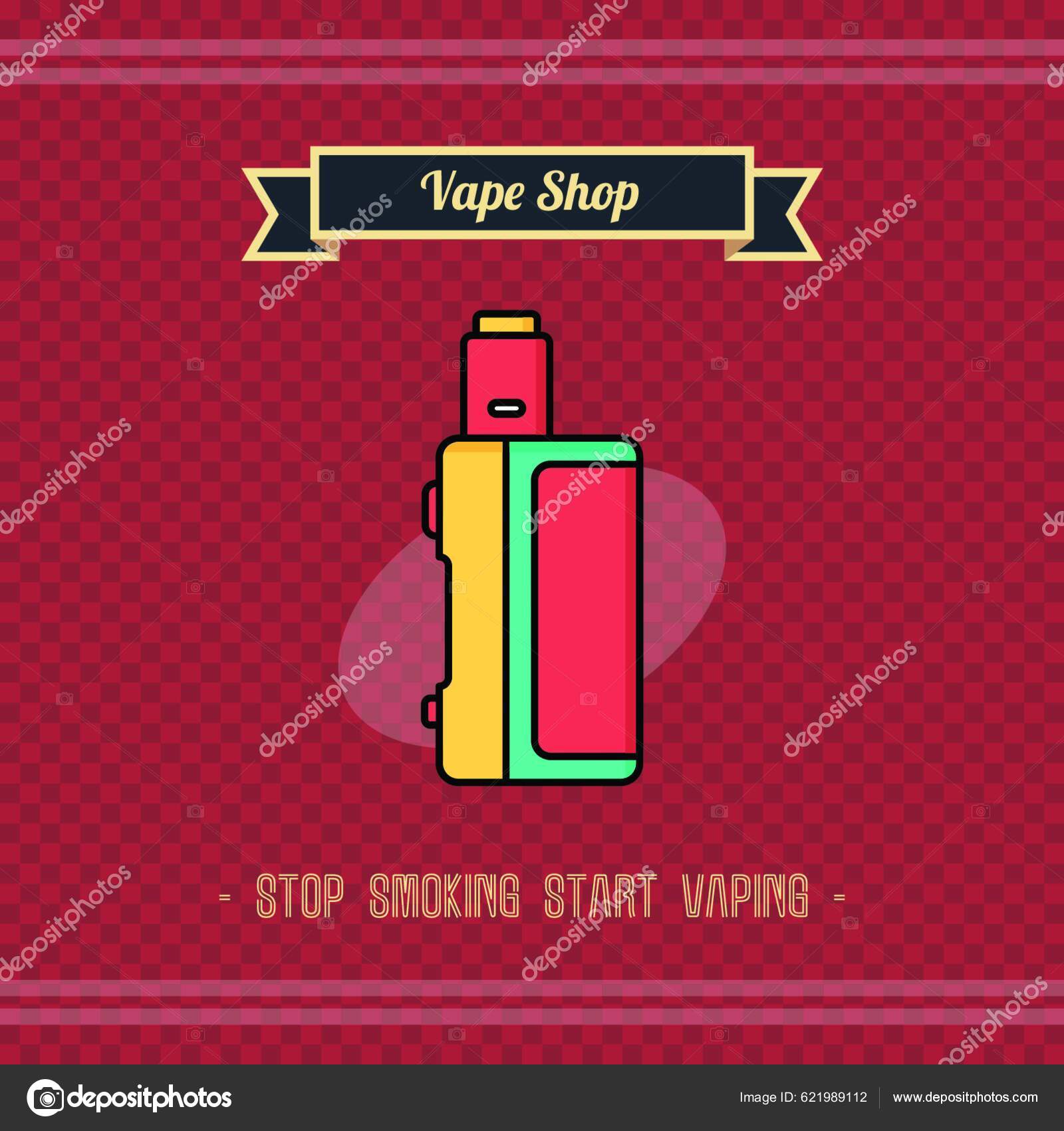 Retro Vaporizer Electric Cigarette Vapor Mod Vape Life Stock Vector by ...