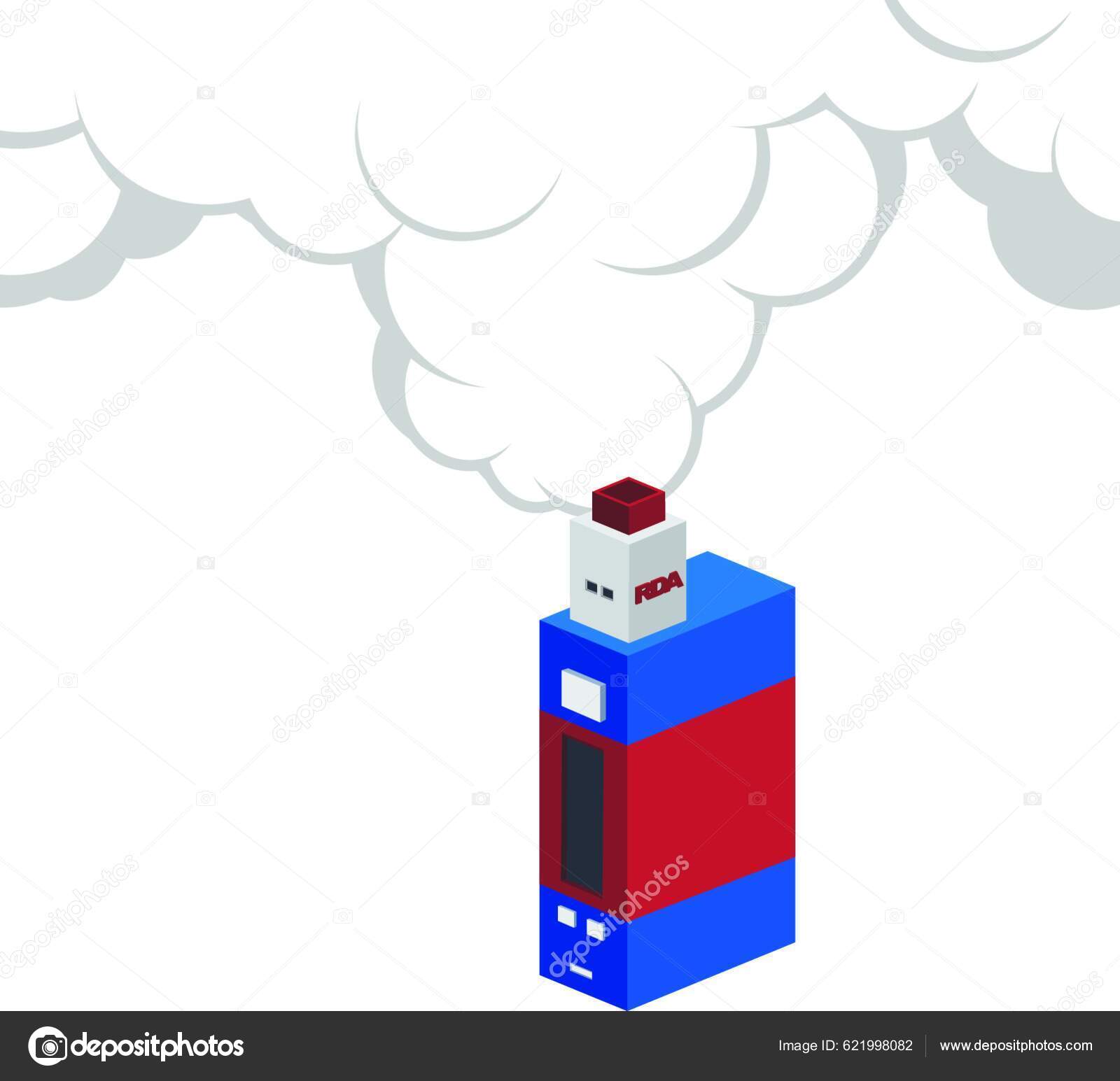 Isometric Block Electric Cigarette Personal Vaporizer Stock Vector by ...
