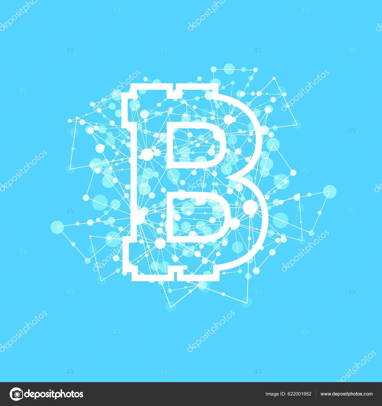Bitcoin Currency System Peering Network Links Illustration Background ...