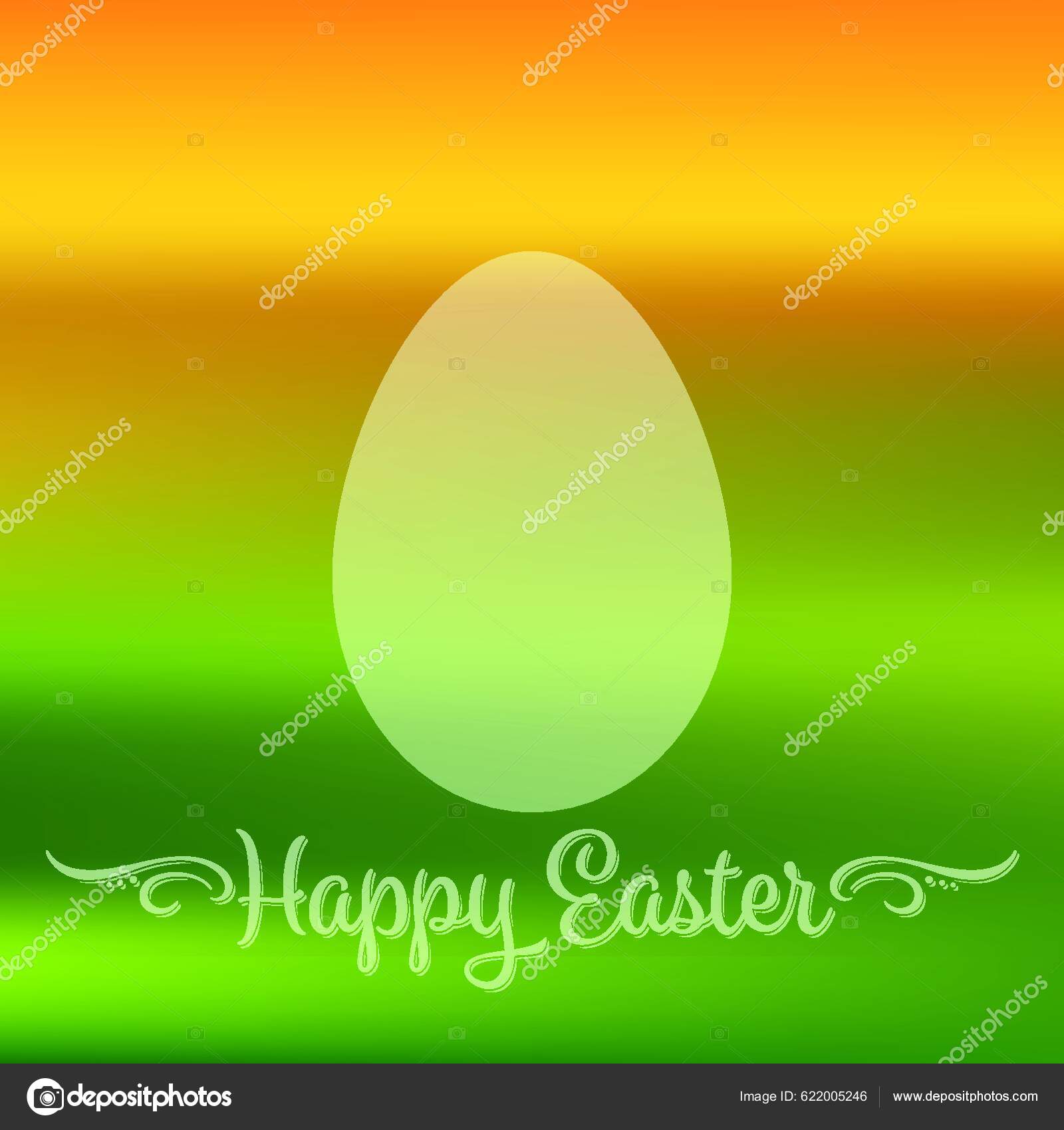 Happy Easter Quote Banner Greeting Card Egg Shape Fresh Spring Stock ...