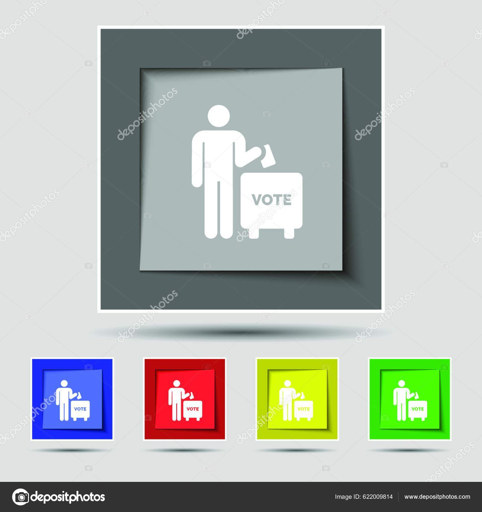 Colorful Icons Signs Form Button Symbol Your Design Vector Stock Vector ...