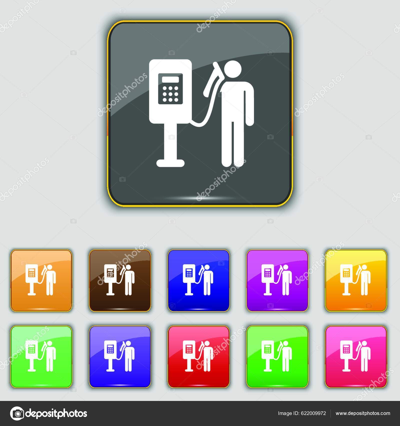 Colorful Icons Signs Form Button Symbol Your Design Vector Stock Vector ...