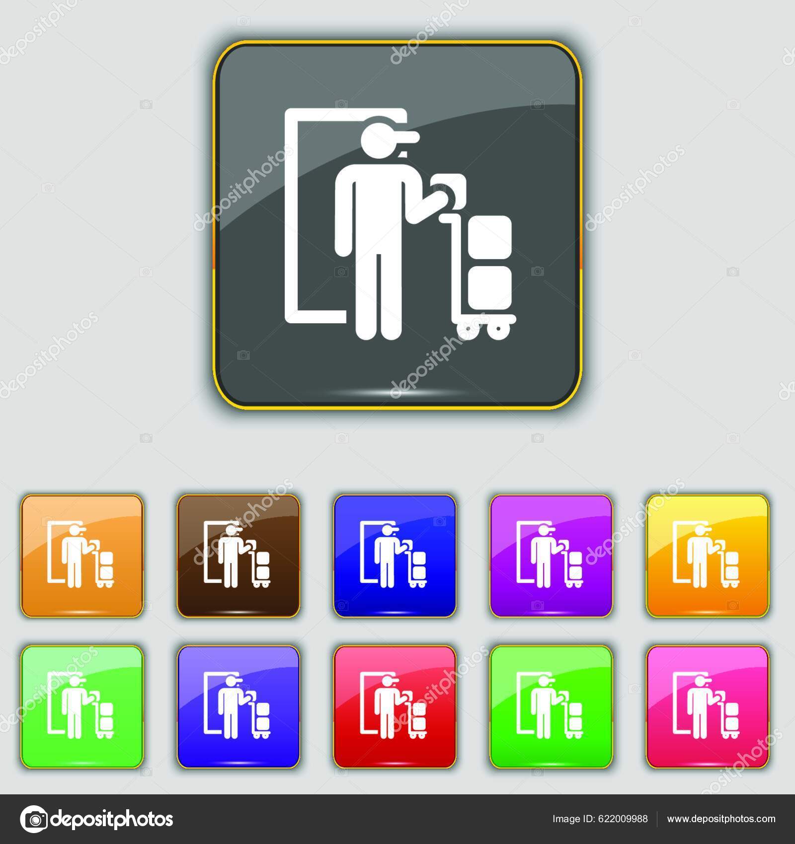 Colorful Icons Signs Form Button Symbol Your Design Vector Stock Vector ...