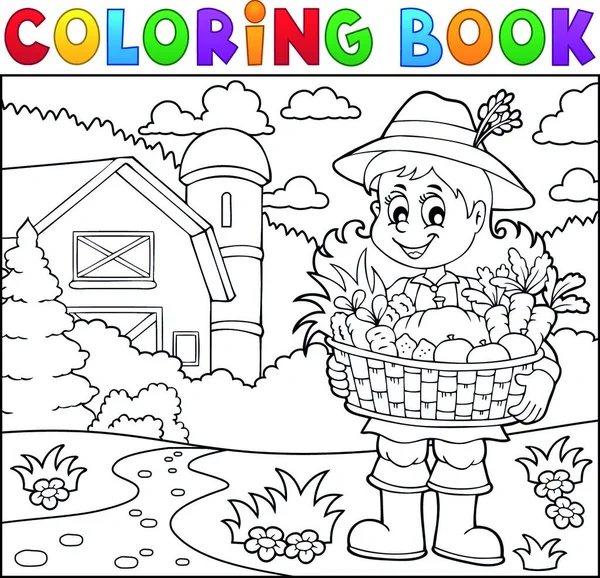 Coloring Book Farm Theme Stock Vector by ©YAY_Images 621363882